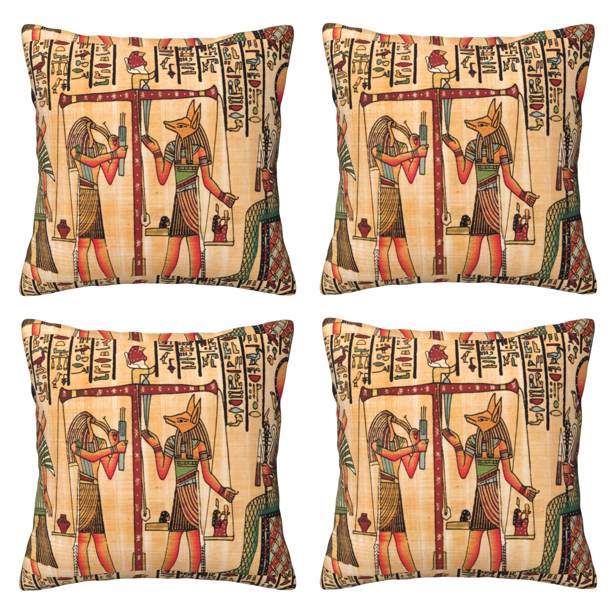 Home Throw Pillow Covers Two Sides Printed Retro antique Egyptian ...