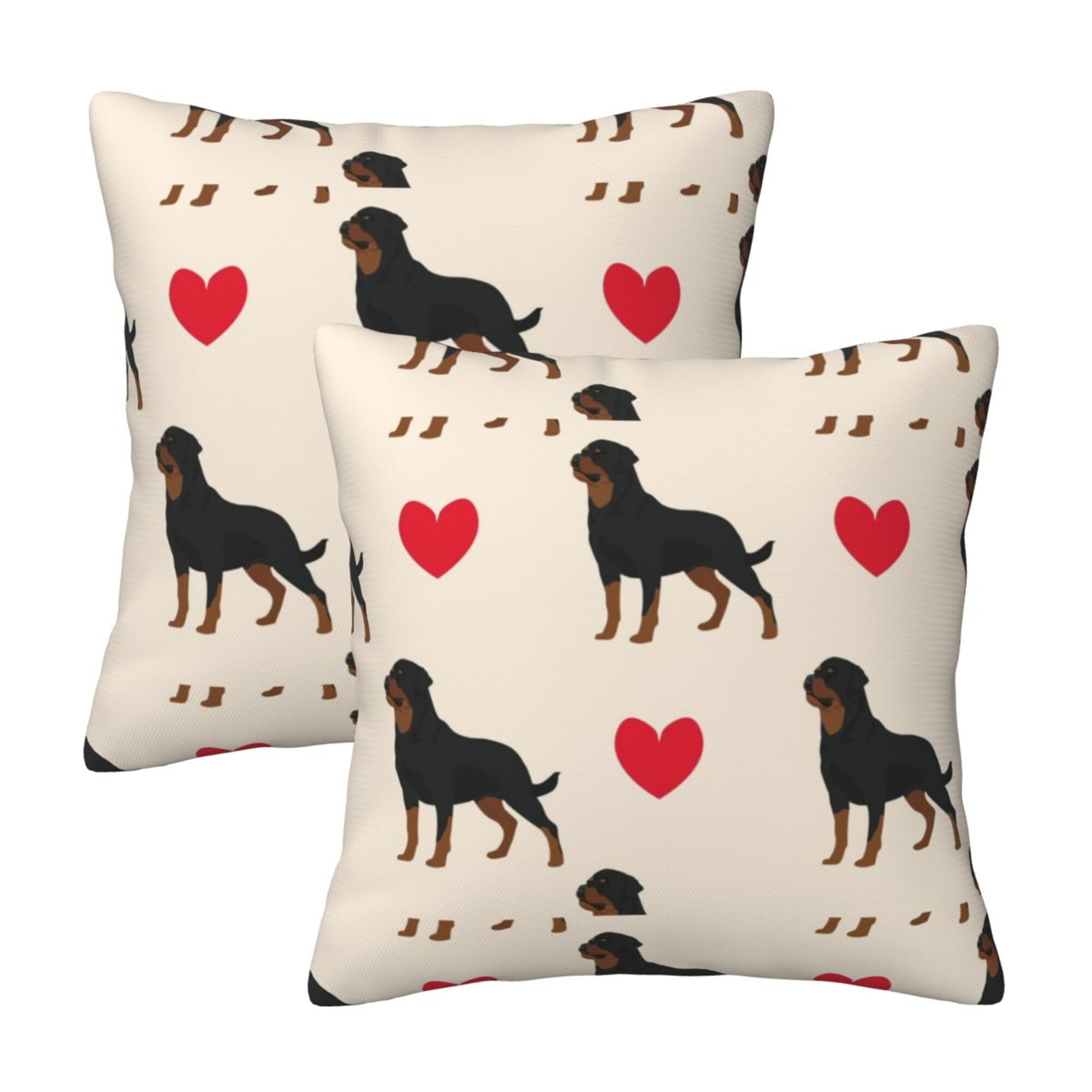 Home Throw Pillow Covers Two Sides Printed Rottweiler Dog Colorful ...