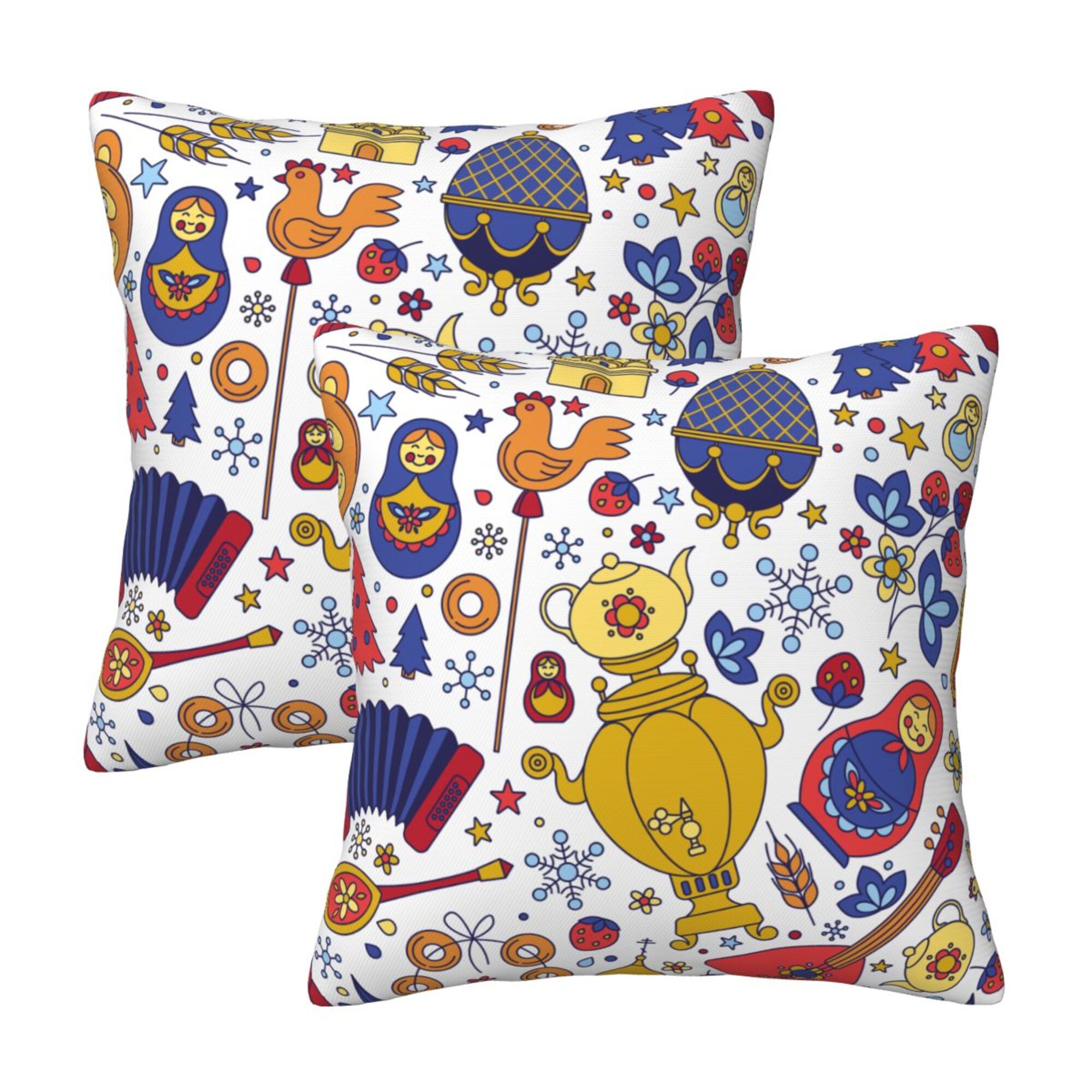 Home Throw Pillow Covers Two Sides Printed Russia Colored Moscow ...