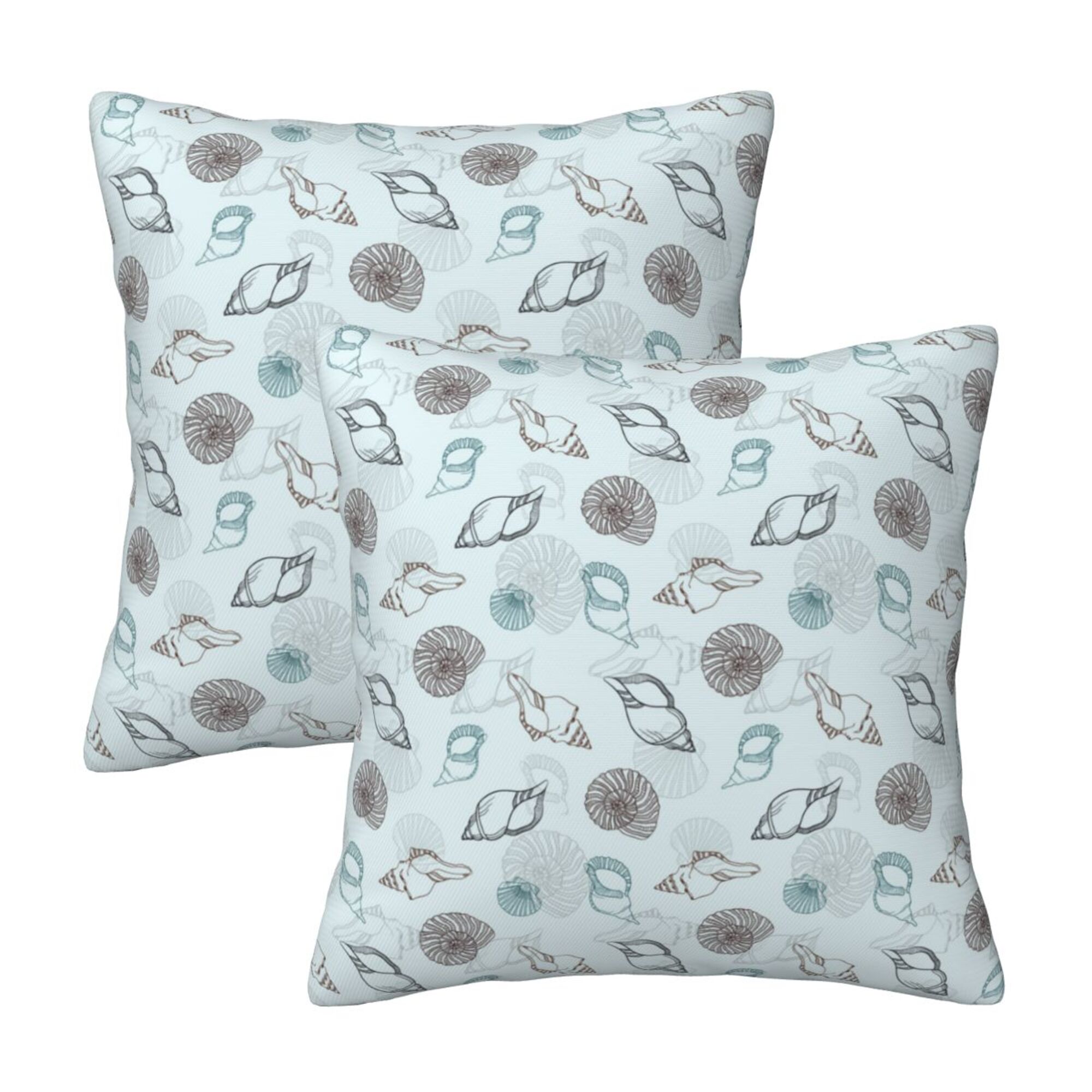 Home Throw Pillow Covers Two Sides Printed Seabed shell background ...