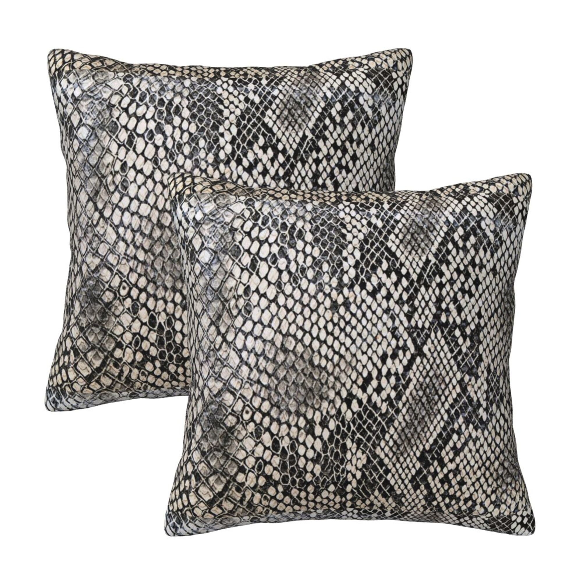 Home Throw Pillow Covers Two Sides Printed Snake Skin Decor Sofa Living ...
