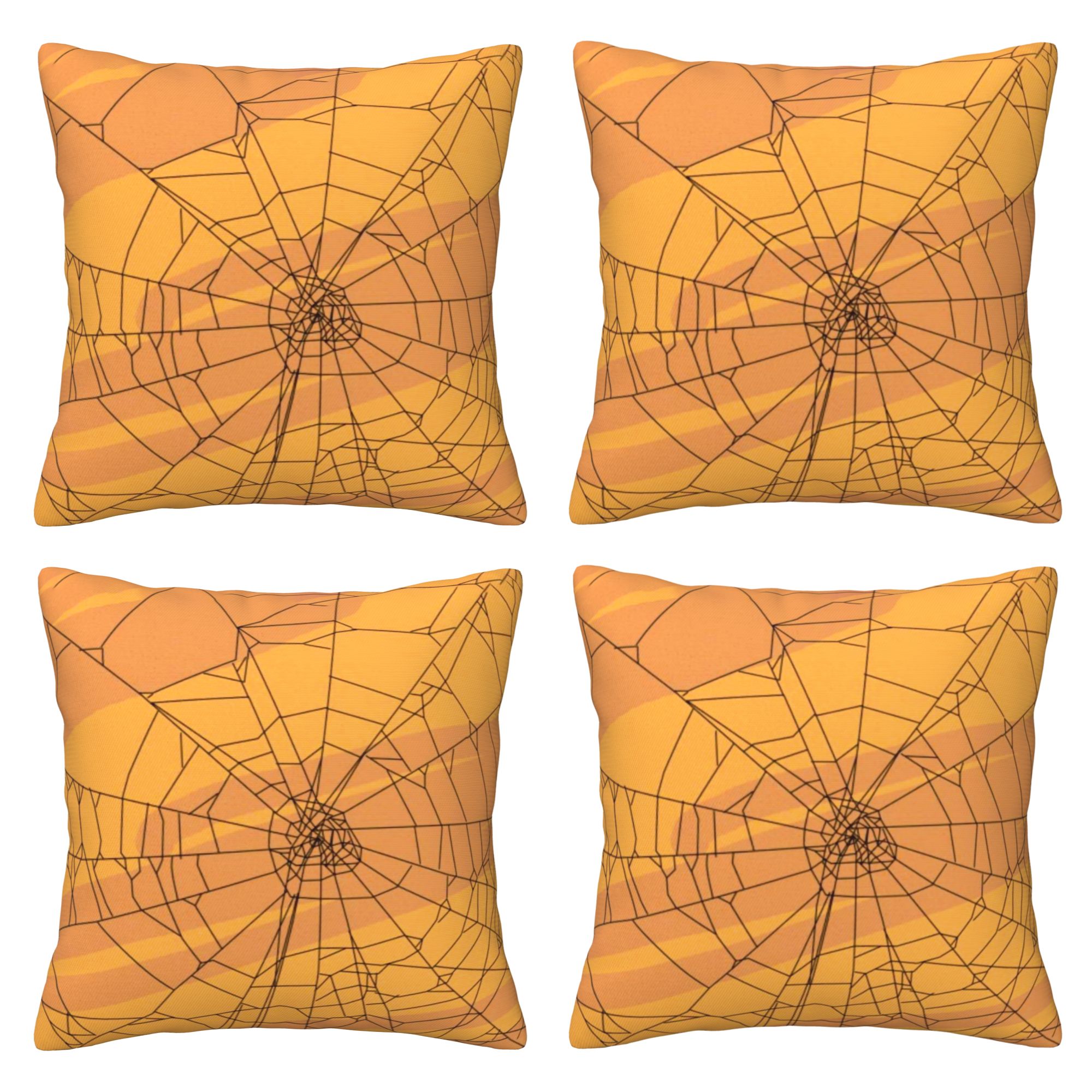 Home Throw Pillow Covers Two Sides Printed Spider Web Art Illustration ...