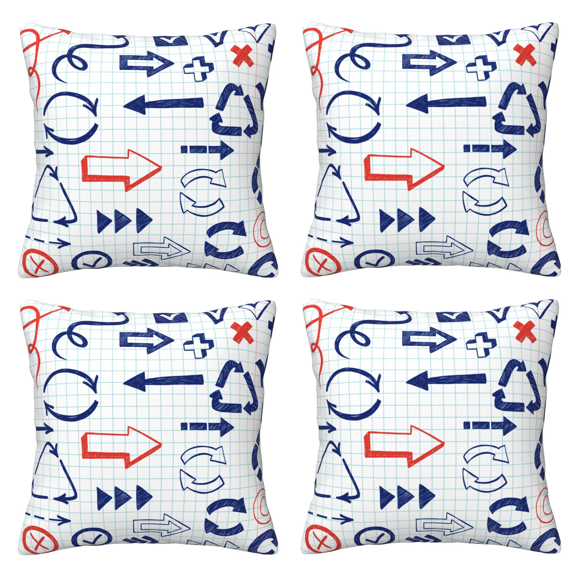 Home Throw Pillow Covers Two Sides Printed Symbol background Decor Sofa ...