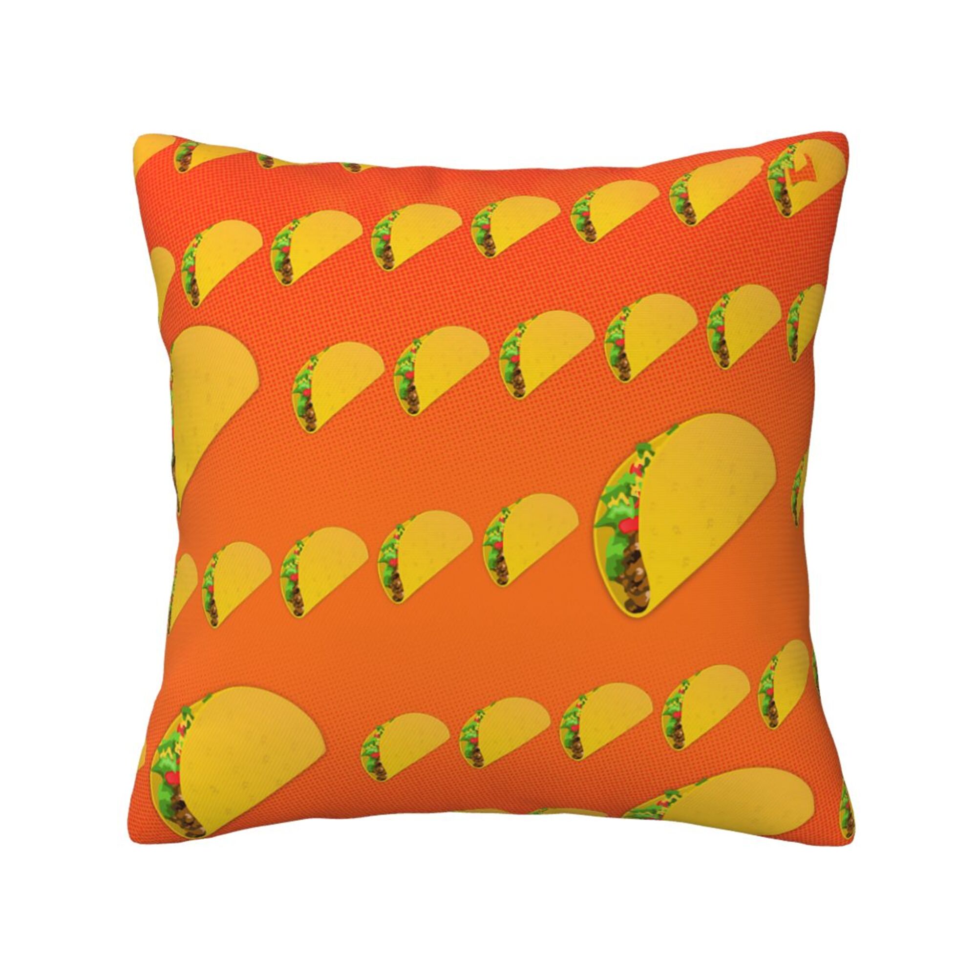 Home Throw Pillow Covers Two Sides Printed Taco Pattern Funny Pattern ...