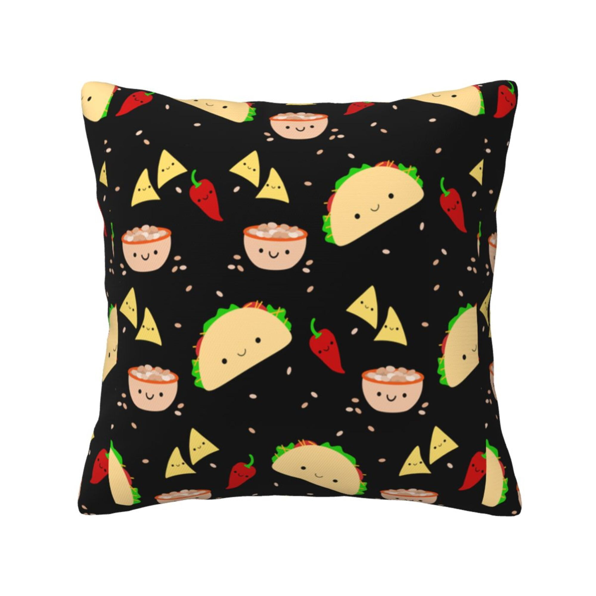 Home Throw Pillow Covers Two Sides Printed Taco Tuesday Party Decor ...