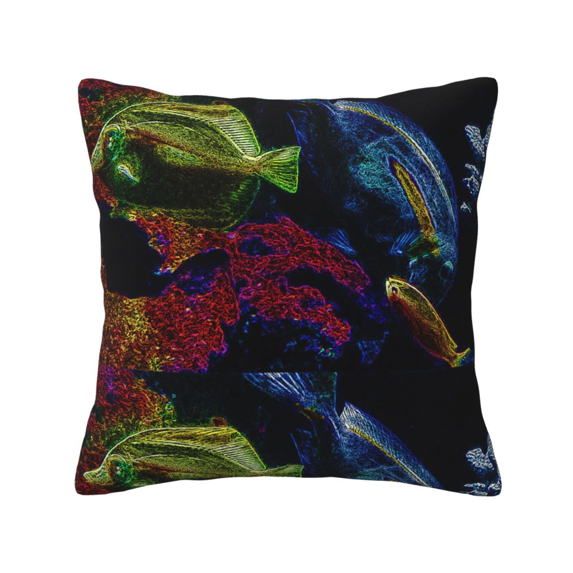 Home Throw Pillow Covers Two Sides Printed Three saltwater tropical ...