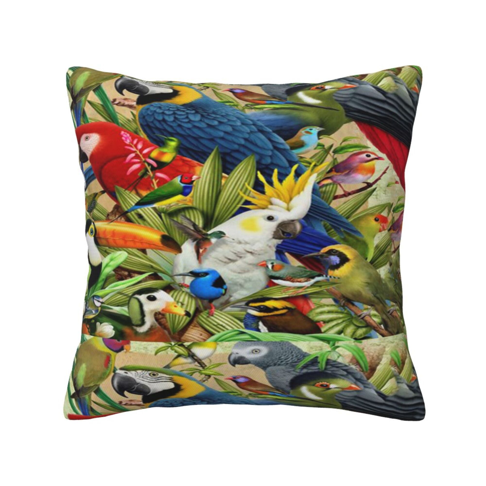 Home Throw Pillow Covers Two Sides Printed Toco Toucan Parrot Decor ...