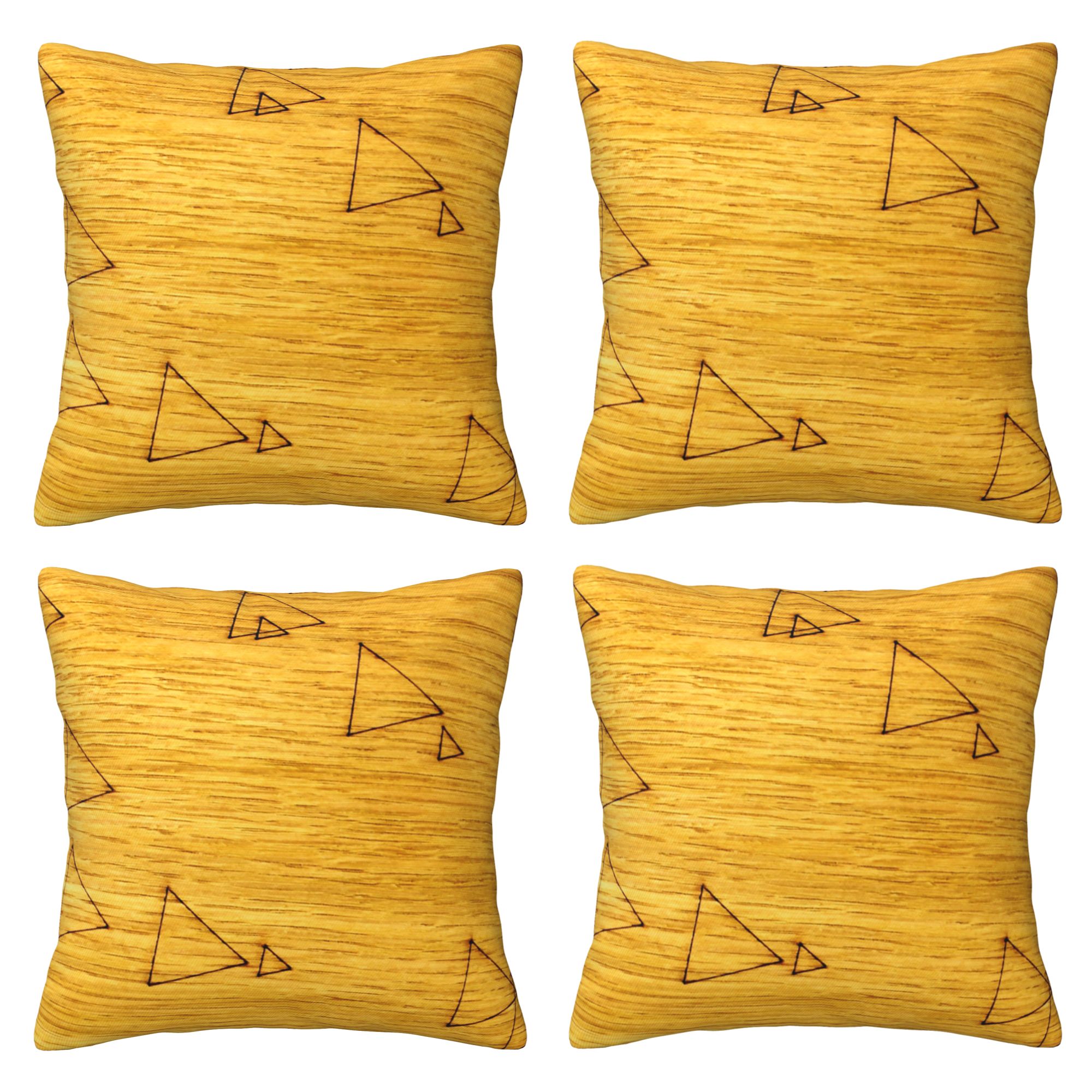 Home Throw Pillow Covers Two Sides Printed Triangle wood background ...