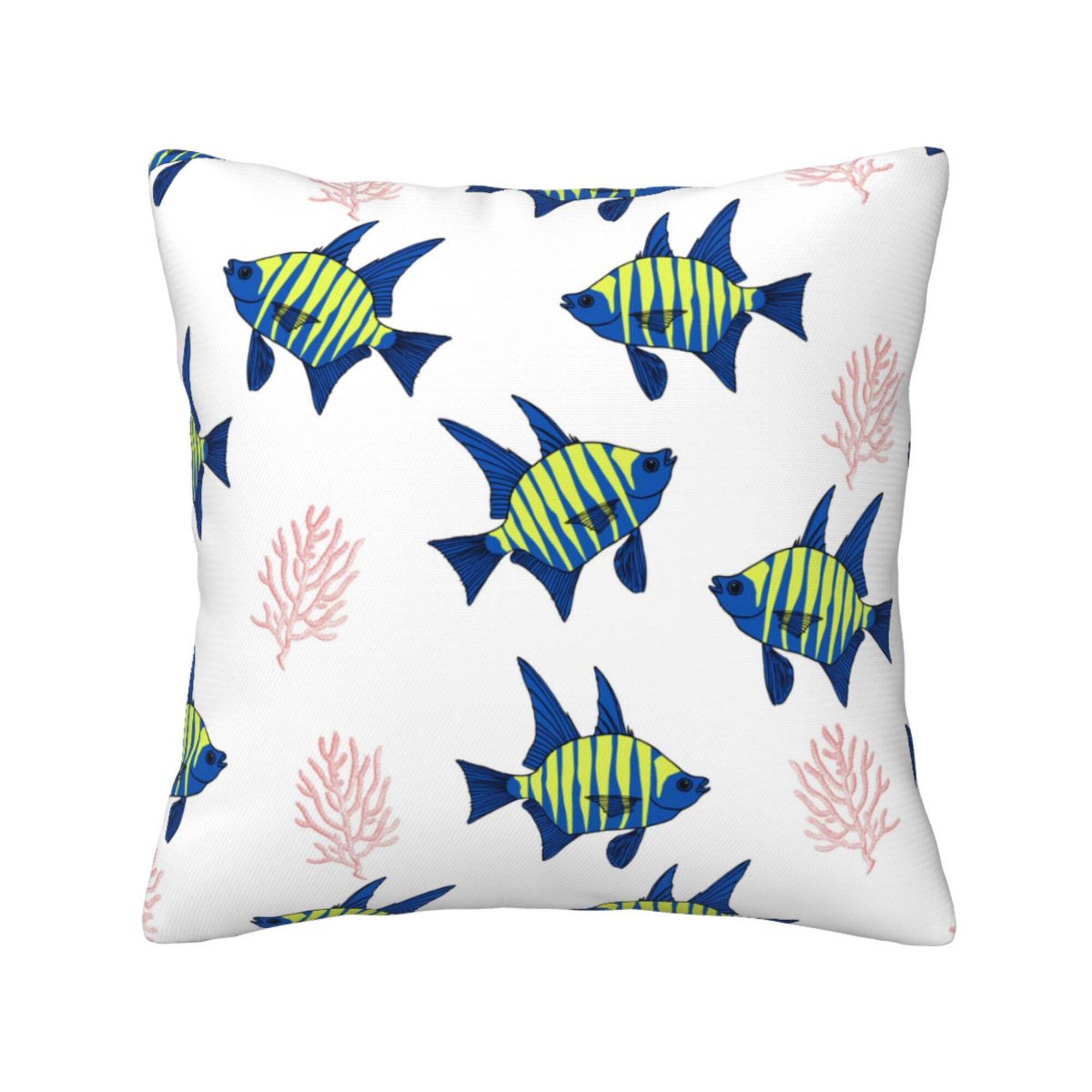 Home Throw Pillow Covers Two Sides Printed Tropical Fish Decor Sofa ...