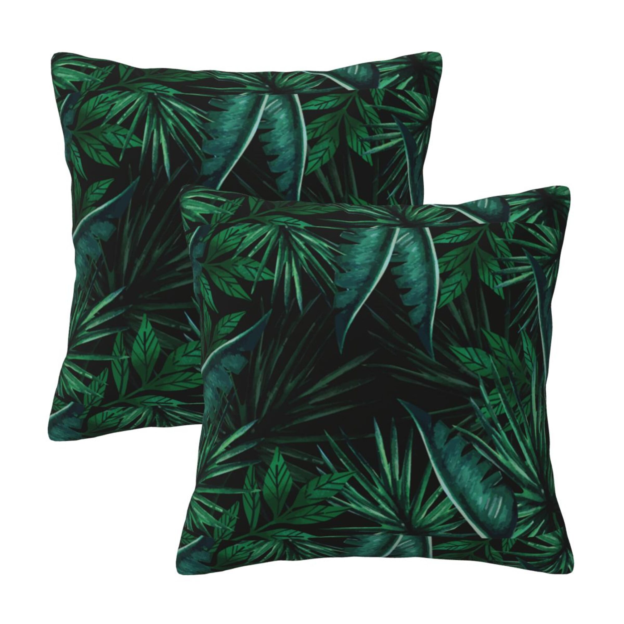 Home Throw Pillow Covers Two Sides Printed Tropical plant leaves Decor ...