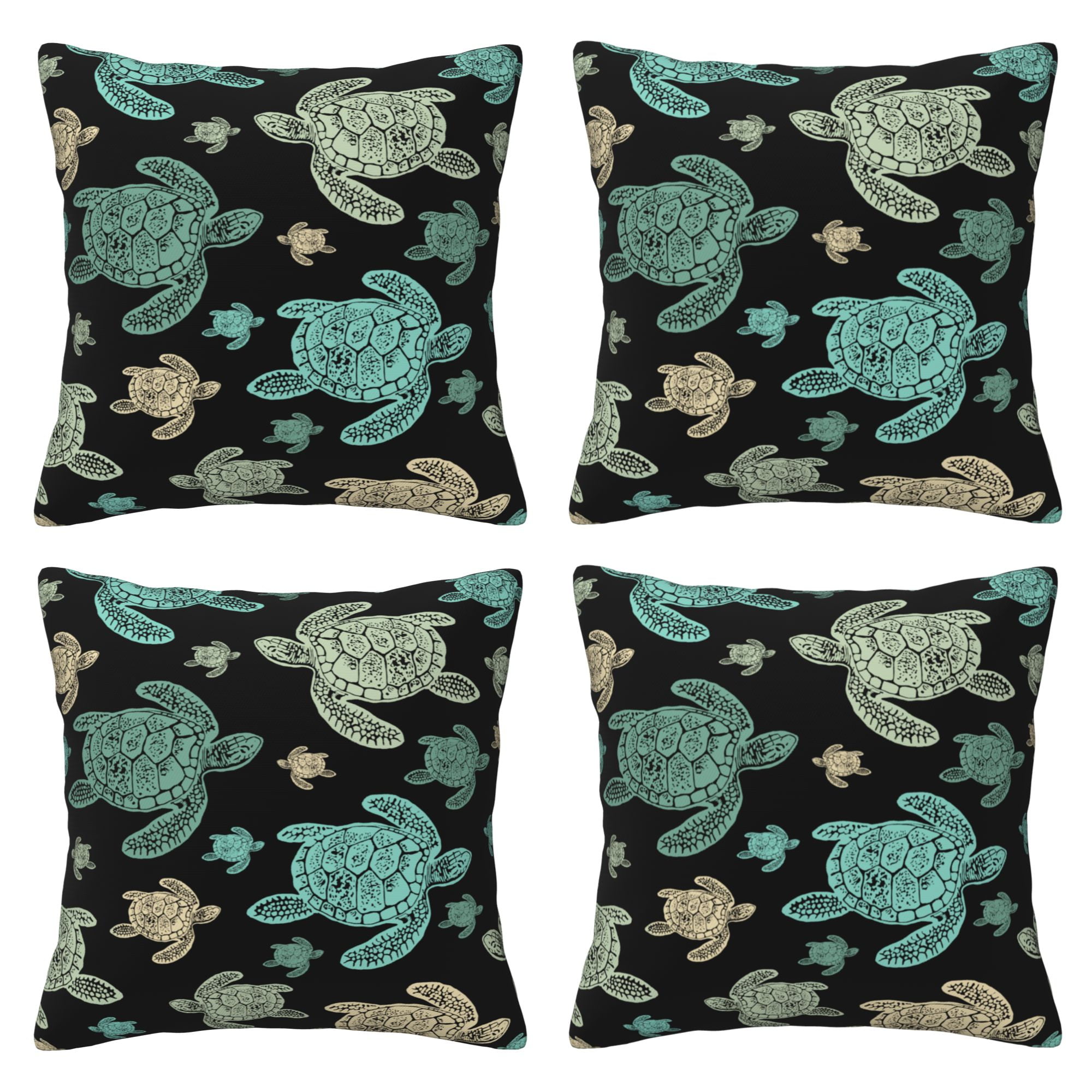 Home Throw Pillow Covers Two Sides Printed Turtles Decor Sofa Living ...