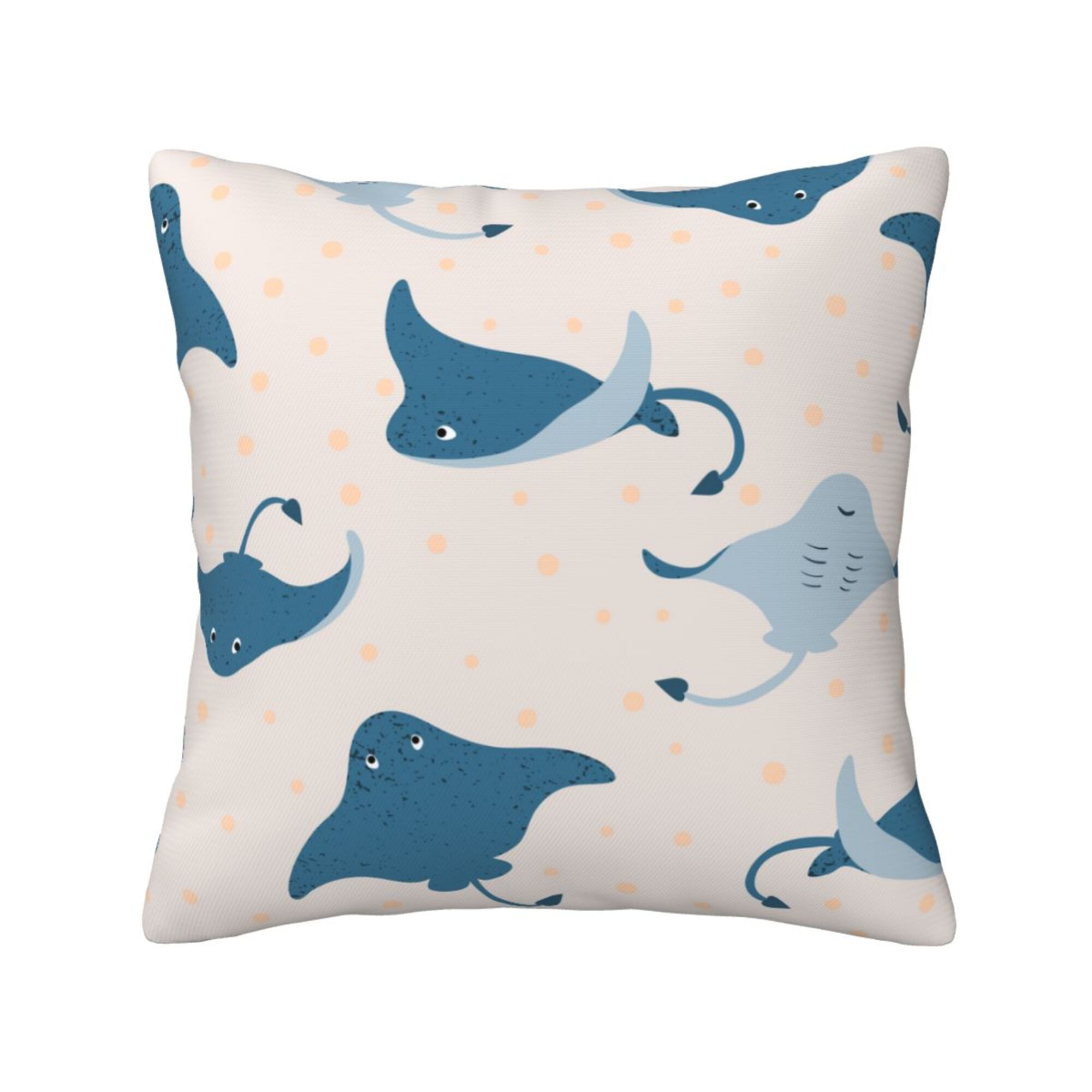 Home Throw Pillow Covers Two Sides Printed Underwater Stingray Fish ...