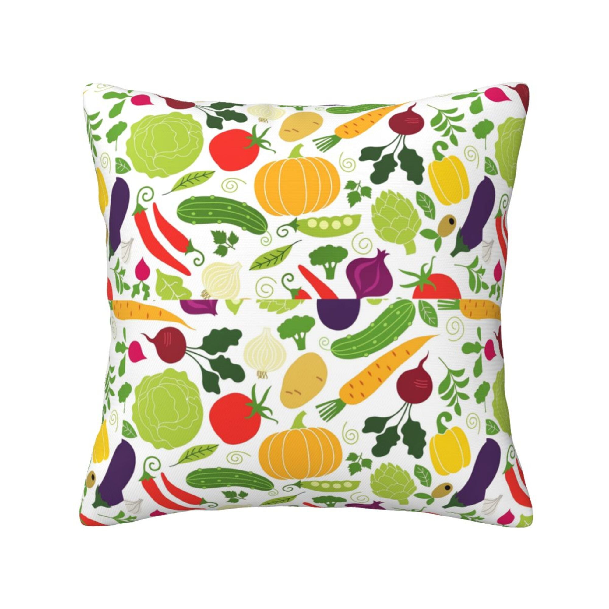 Home Throw Pillow Covers Two Sides Printed Vegan Vegetables Decor Sofa ...