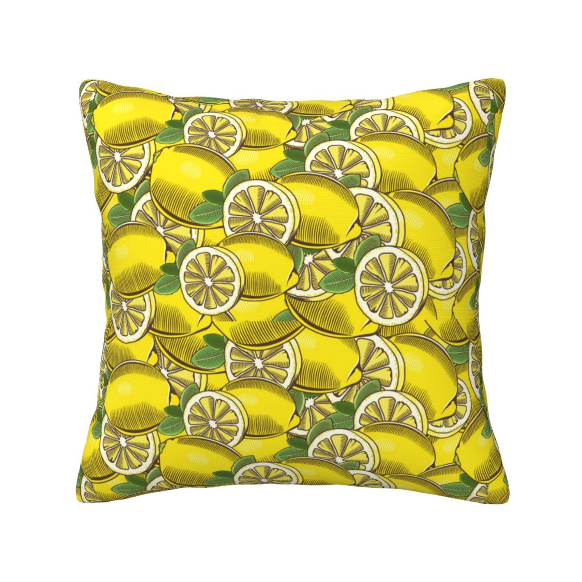 Home Throw Pillow Covers Two Sides Printed Yellow lemon Decor Sofa ...