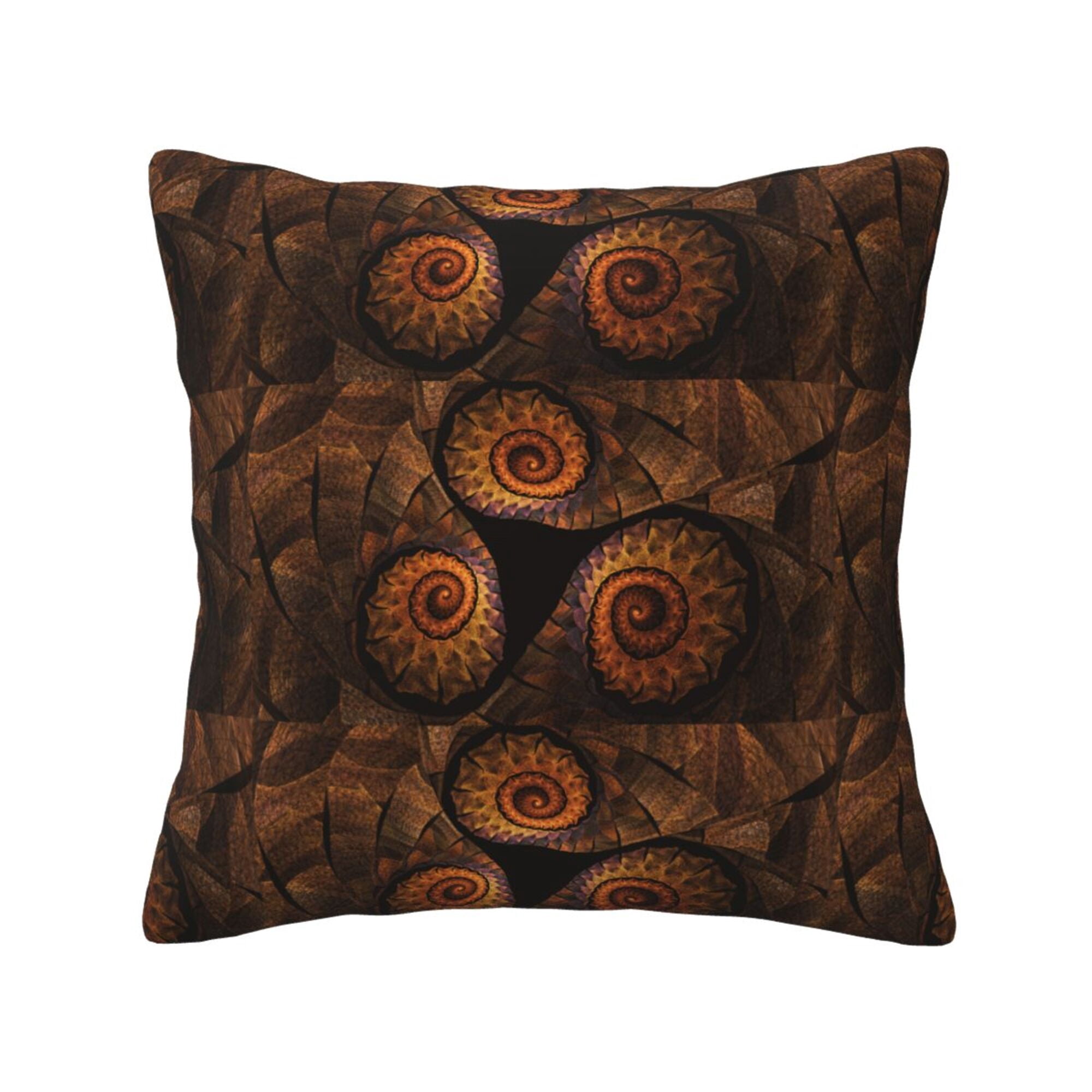 Home Throw Pillow Covers Two Sides Printed brown-swirls- Decor Sofa ...