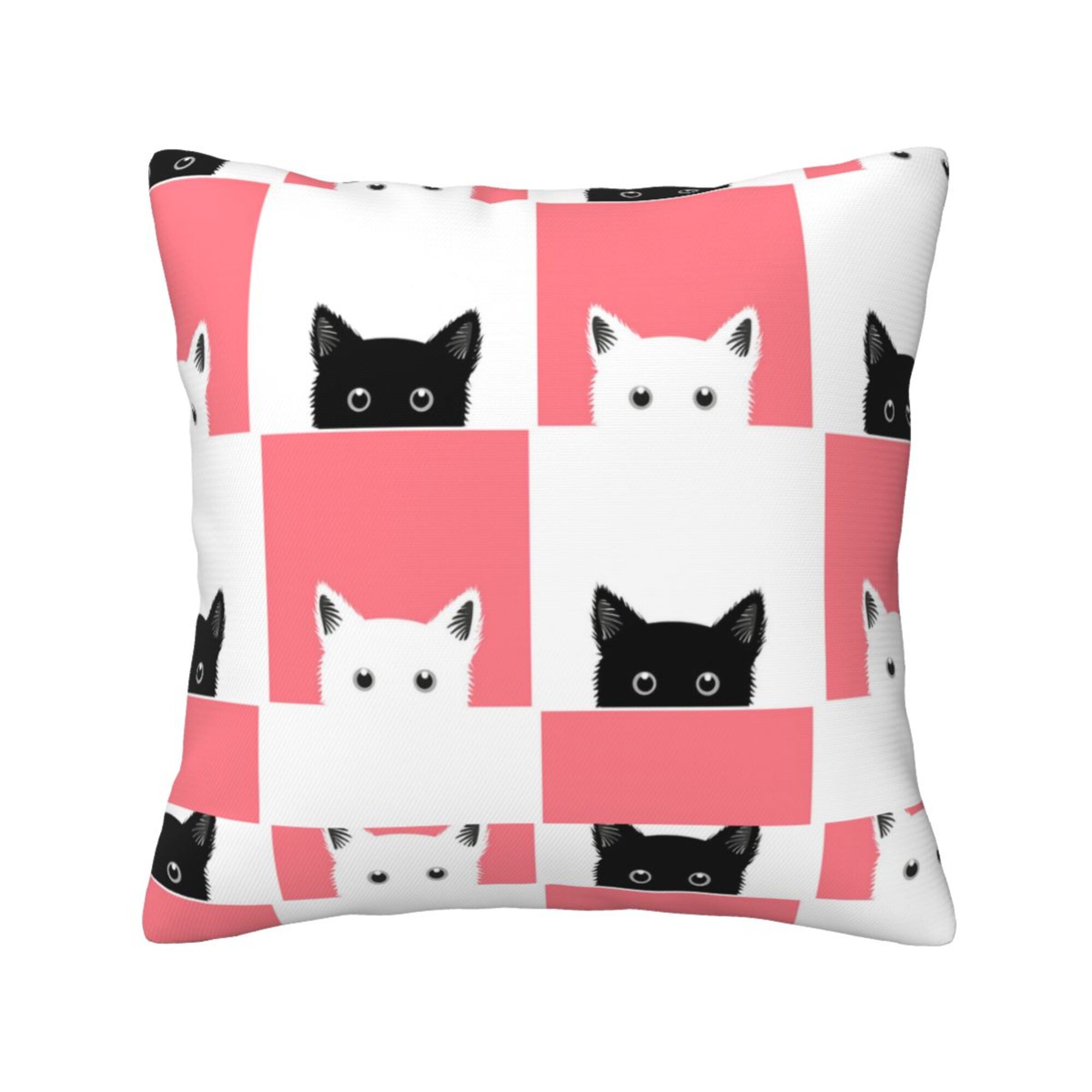 Home Throw Pillow Covers Two Sides Printed cat Chess board Decor Sofa ...