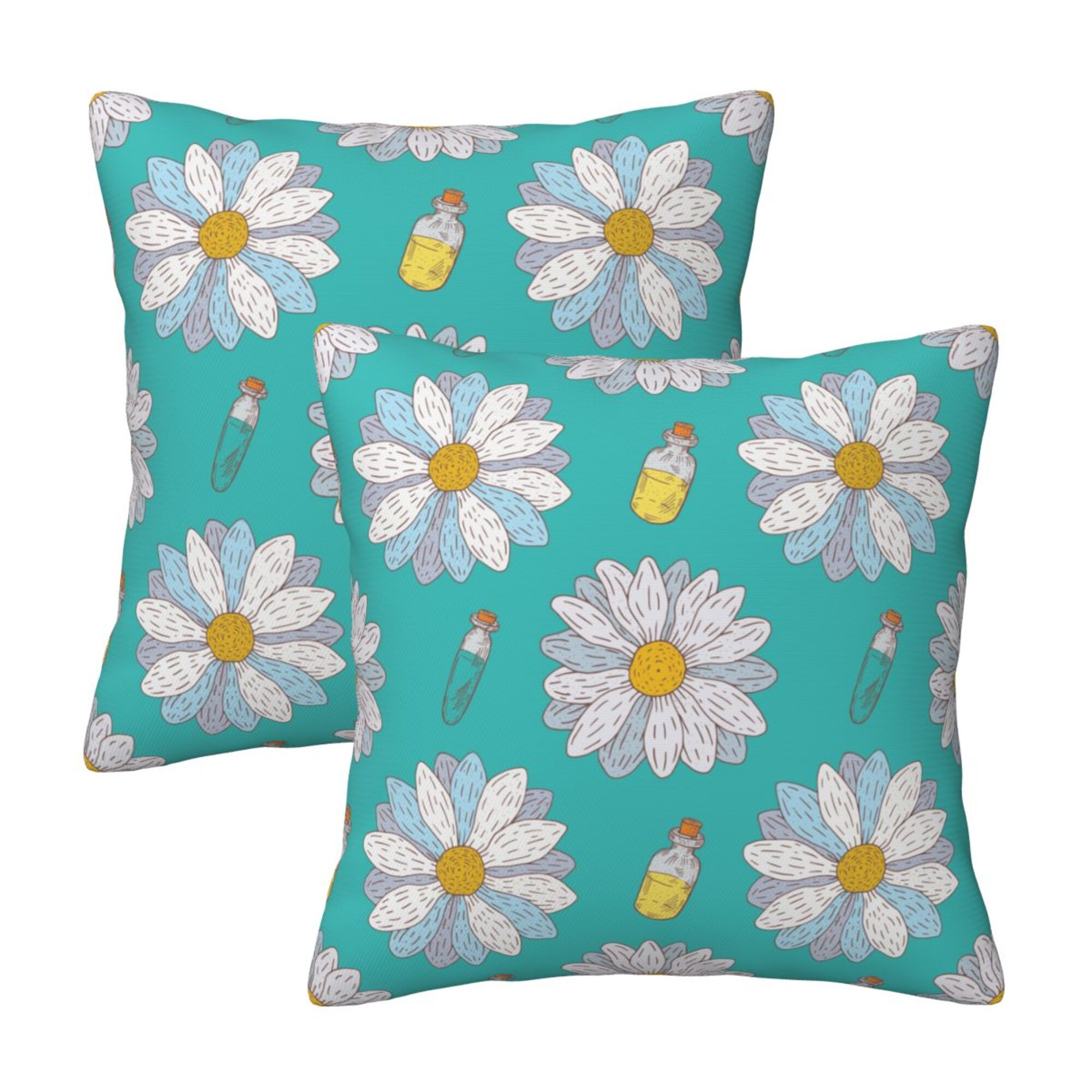 Home Throw Pillow Covers Two Sides Printed chamomile patt pattern Decor ...