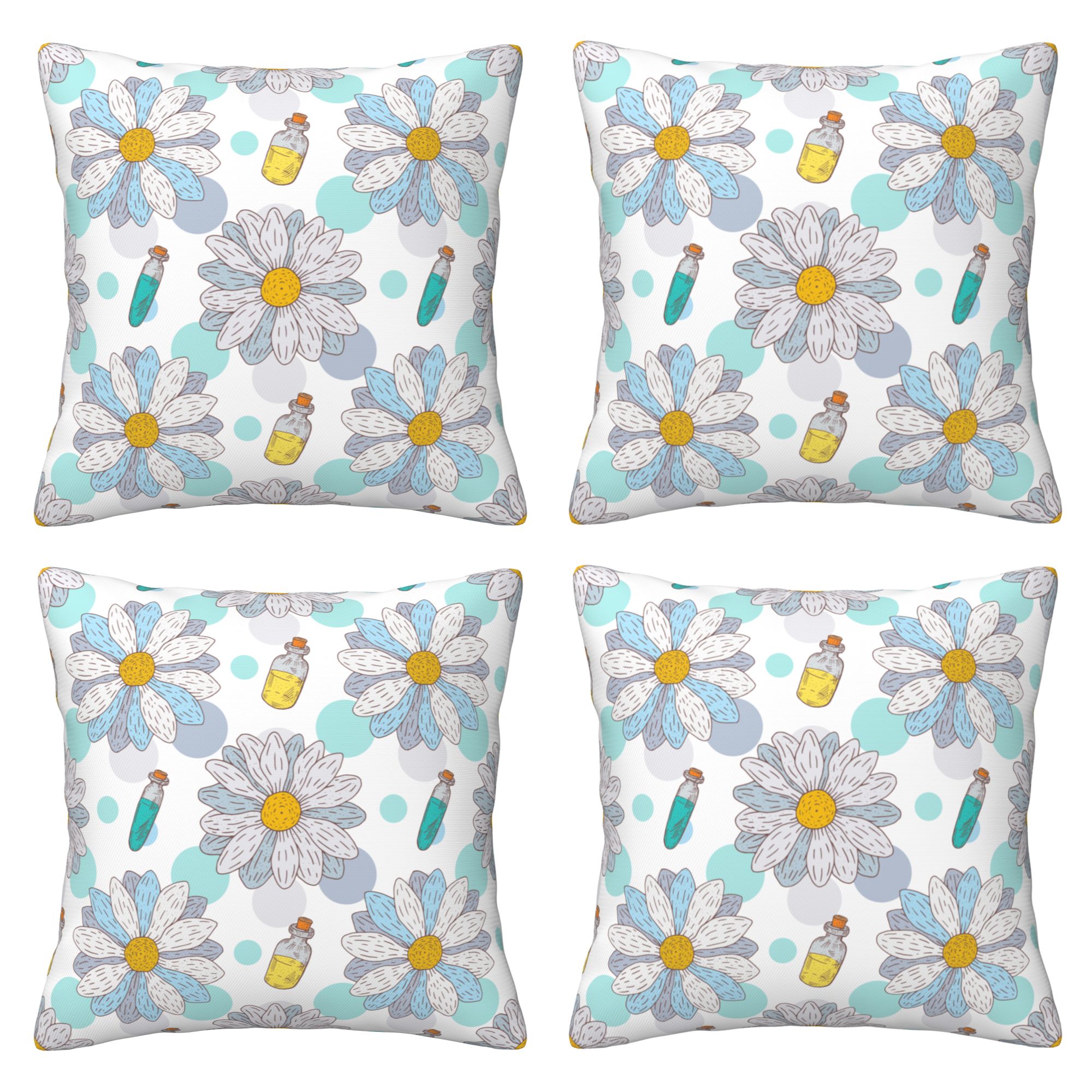 Home Throw Pillow Covers Two Sides Printed chamomile patt pattern Decor ...
