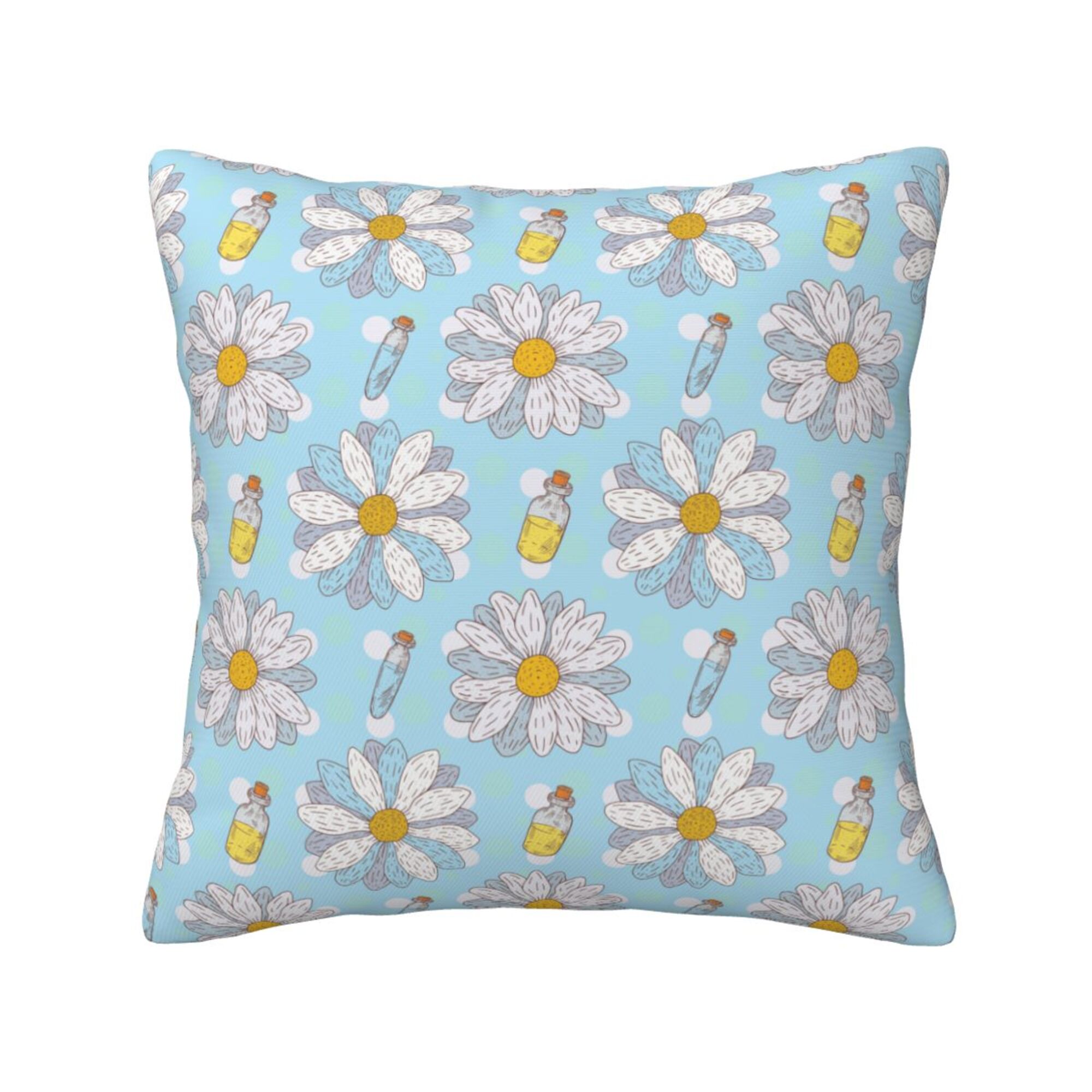 Home Throw Pillow Covers Two Sides Printed chamomile patt pattern Decor ...