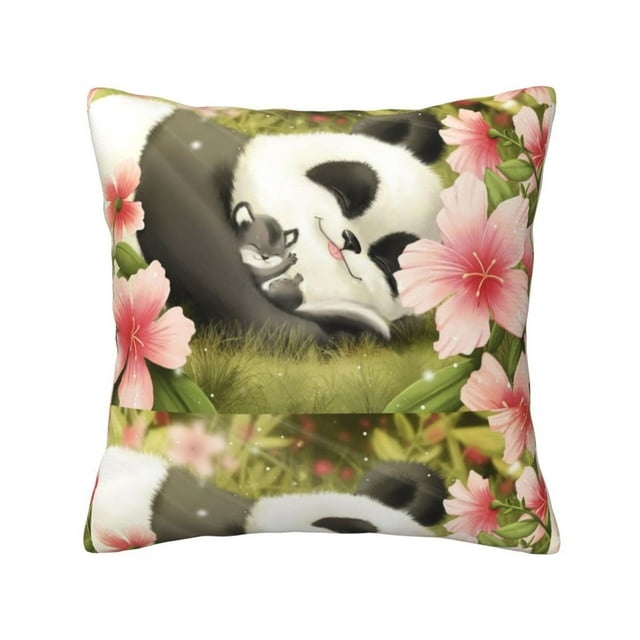 Home Throw Pillow Covers Two Sides Printed cute-panda-wallpapers Decor ...