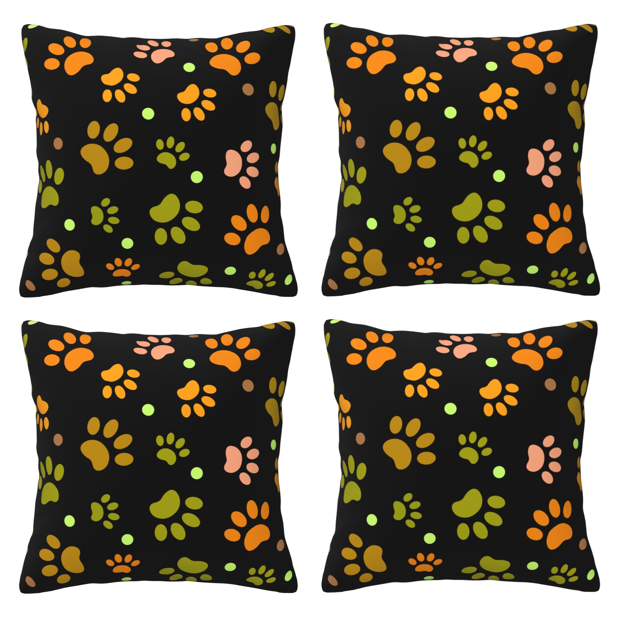 Home Throw Pillow Covers Two Sides Printed dog paw Decor Sofa Living ...