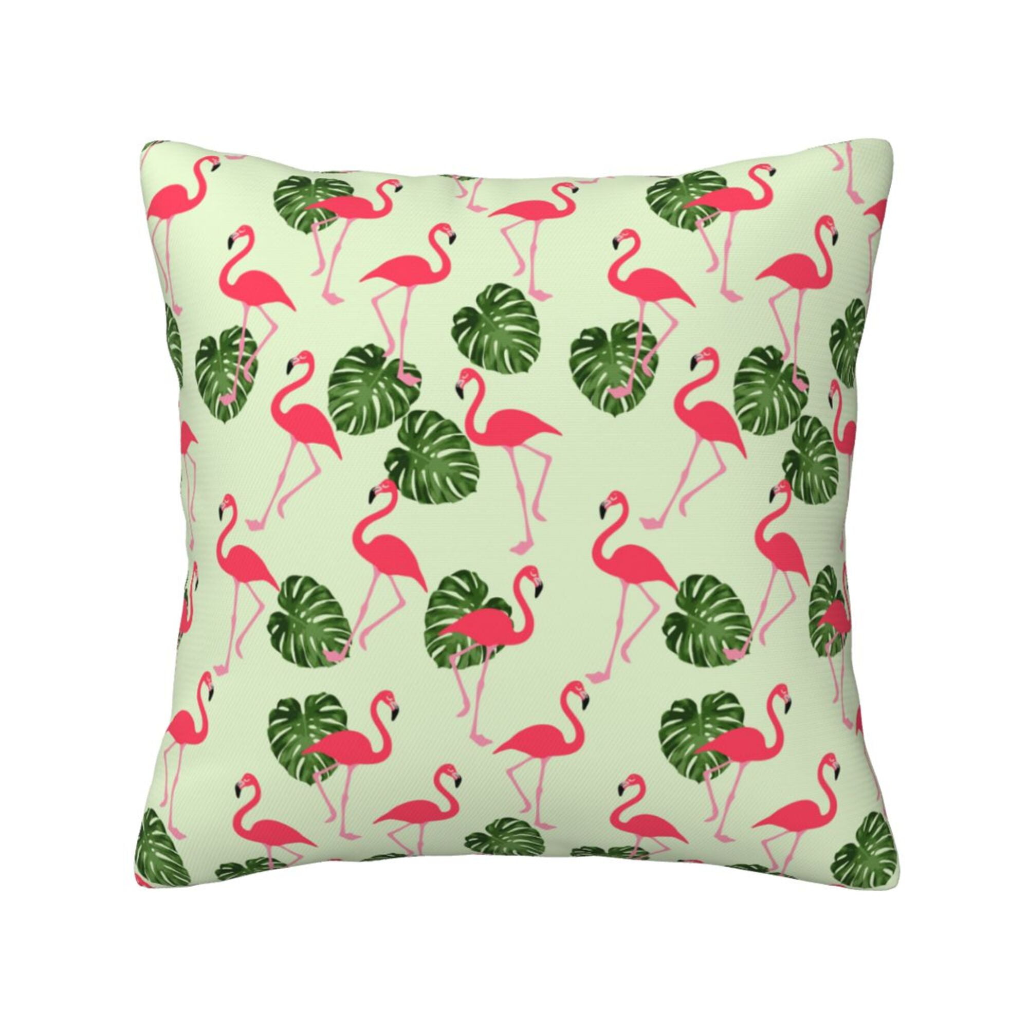 Home Throw Pillow Covers Two Sides Printed flamingo wallpaper Decor ...