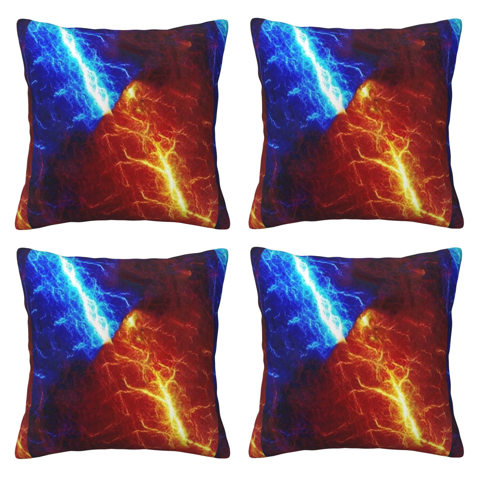 Home Throw Pillow Covers Two Sides Printed flash lightning Decor Sofa ...