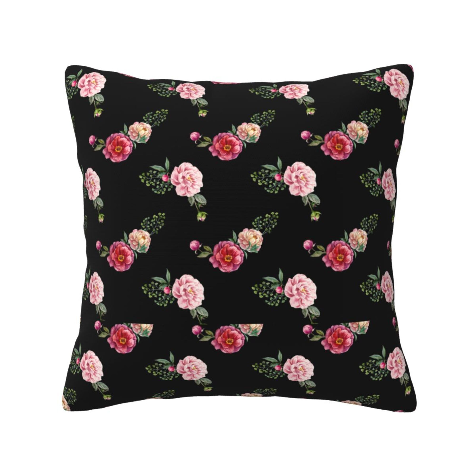 Home Throw Pillow Covers Two Sides Printed floral watercolor roses ...