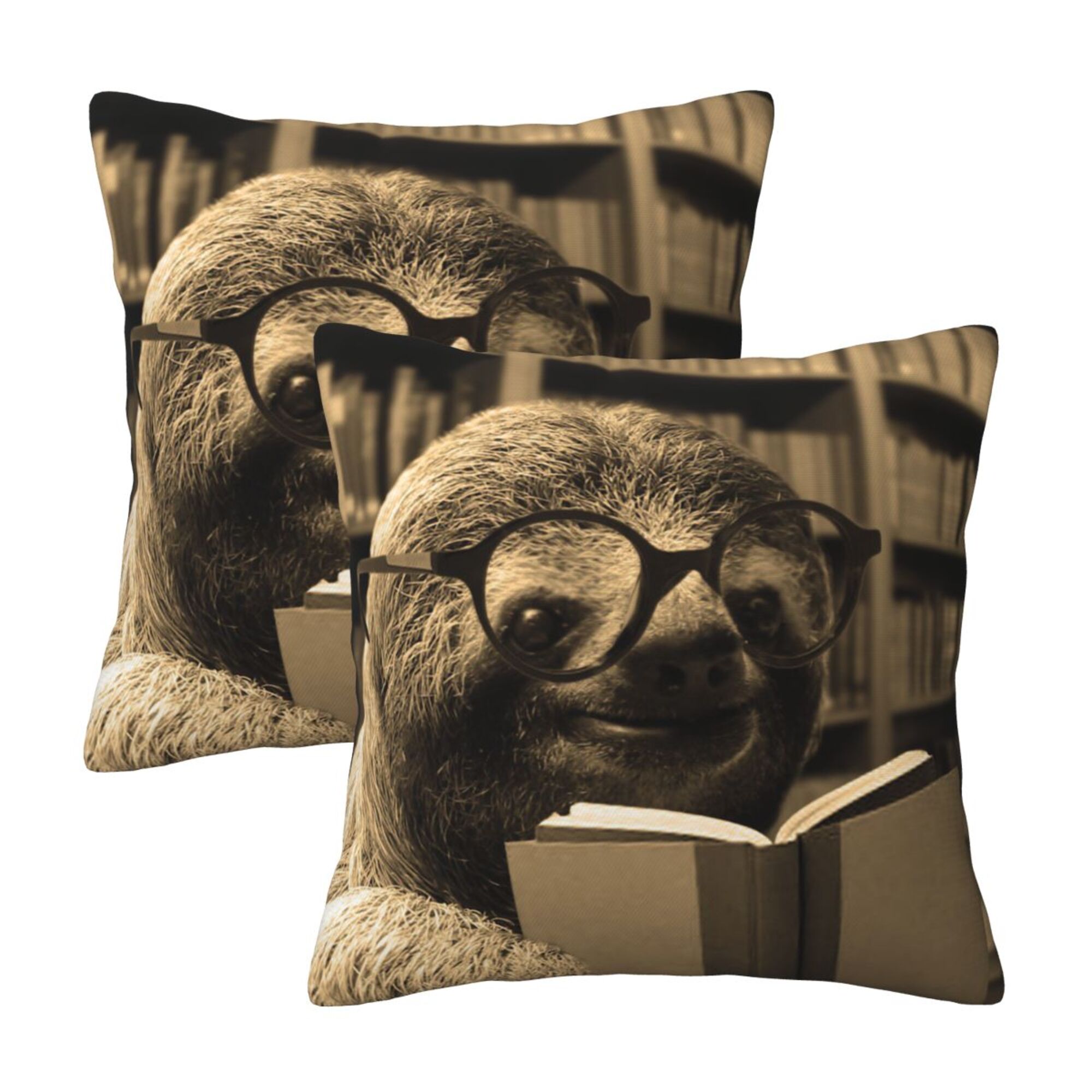 Home Throw Pillow Covers Two Sides Printed funny sloth Decor Sofa ...