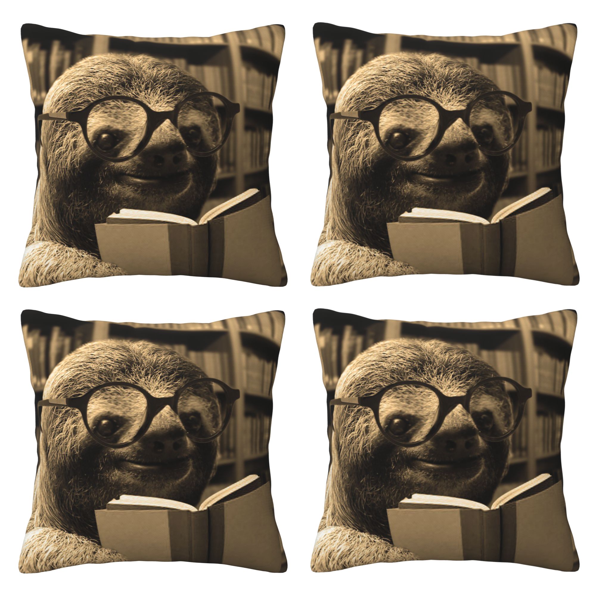 Home Throw Pillow Covers Two Sides Printed funny sloth Decor Sofa ...
