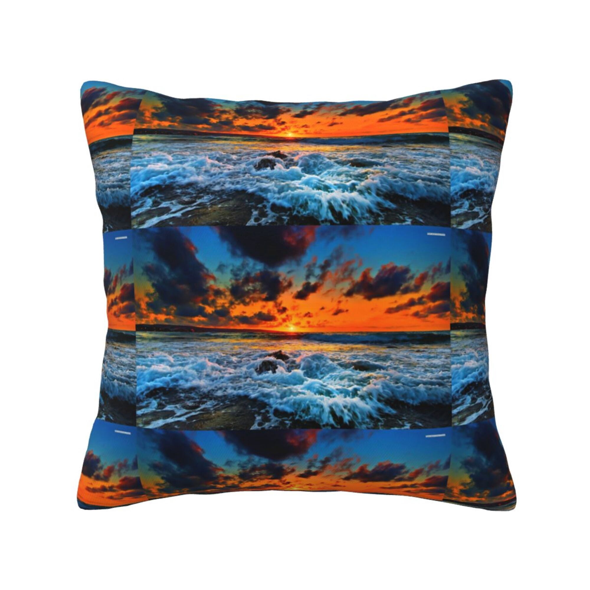 Home Throw Pillow Covers Two Sides Printed light waves Wallpaper Decor ...