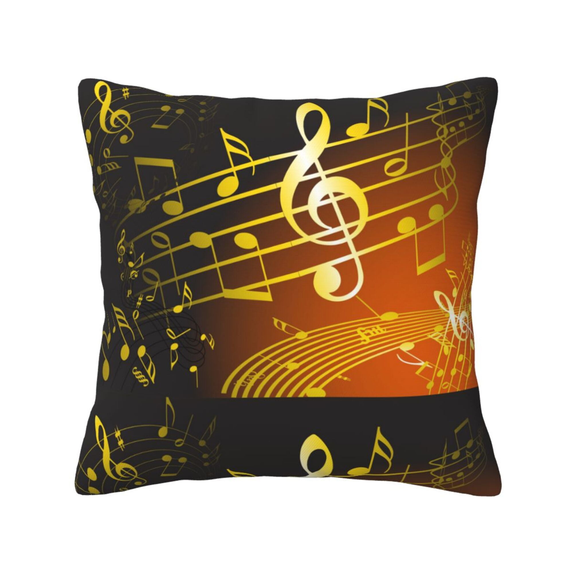 Home Throw Pillow Covers Two Sides Printed musical notes Decor Sofa ...