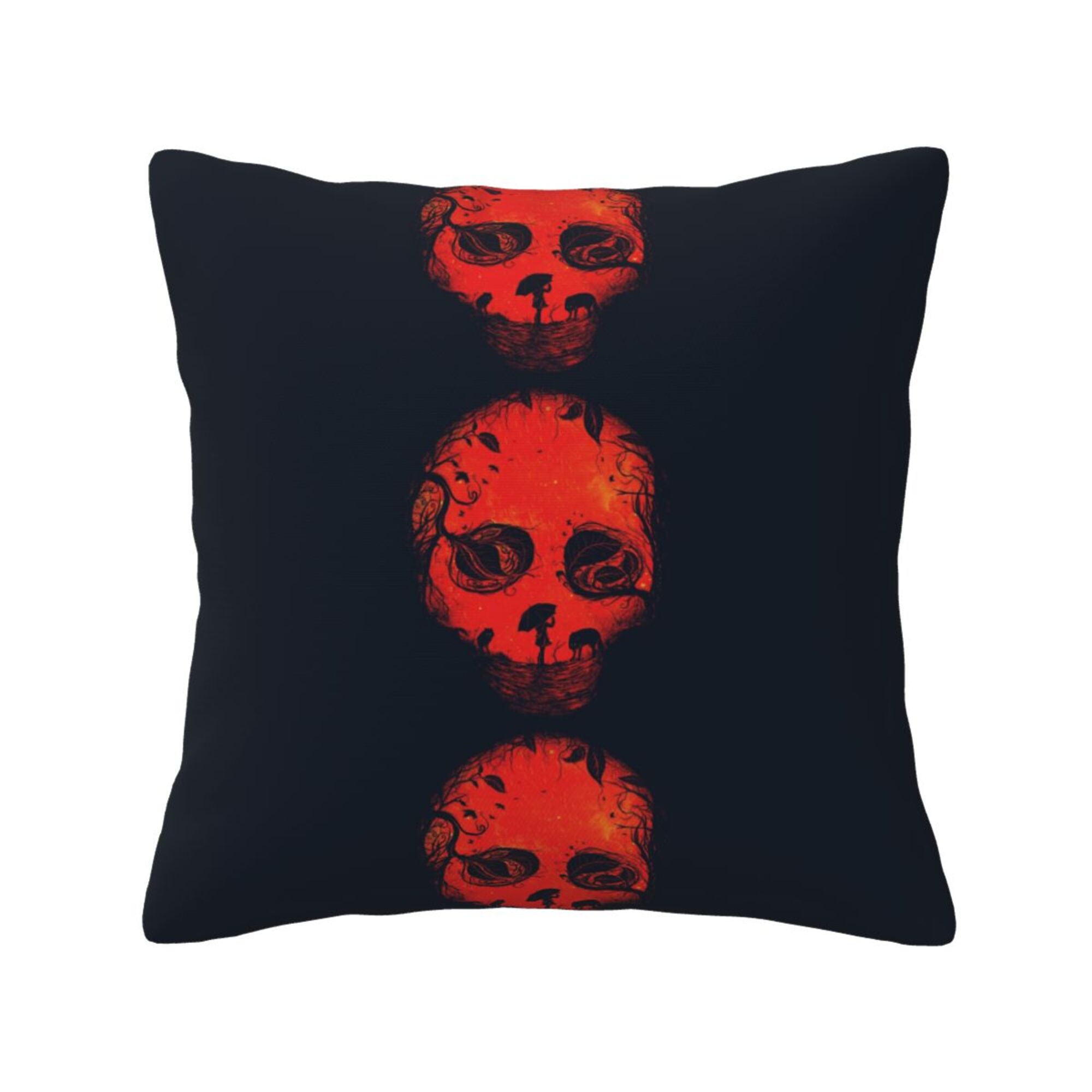 Home Throw Pillow Covers Two Sides Printed red-skull- Decor Sofa Living ...