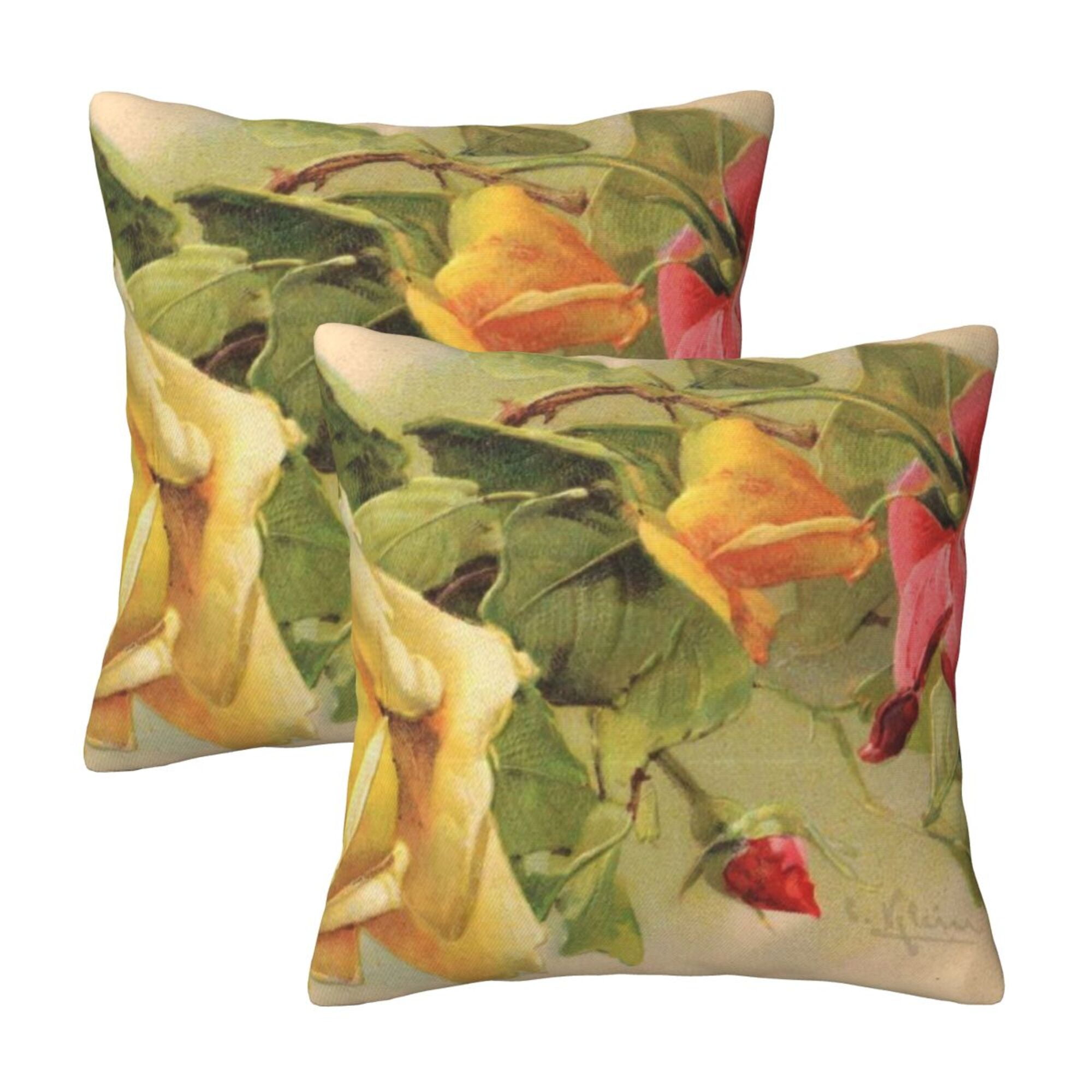 Home Throw Pillow Covers Two Sides Printed roses catherine klein Decor ...