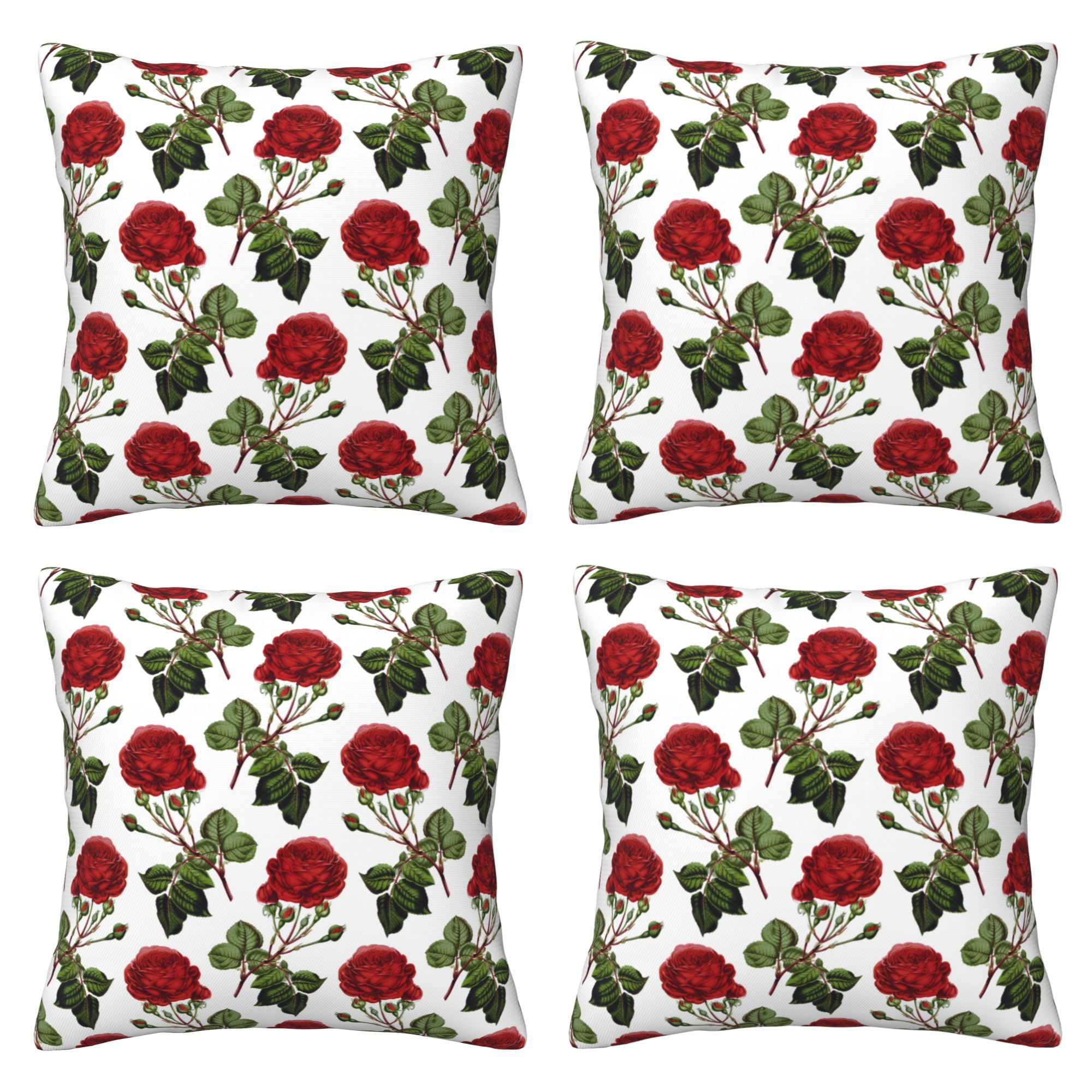 Home Throw Pillow Covers Two Sides Printed roses vintage background ...
