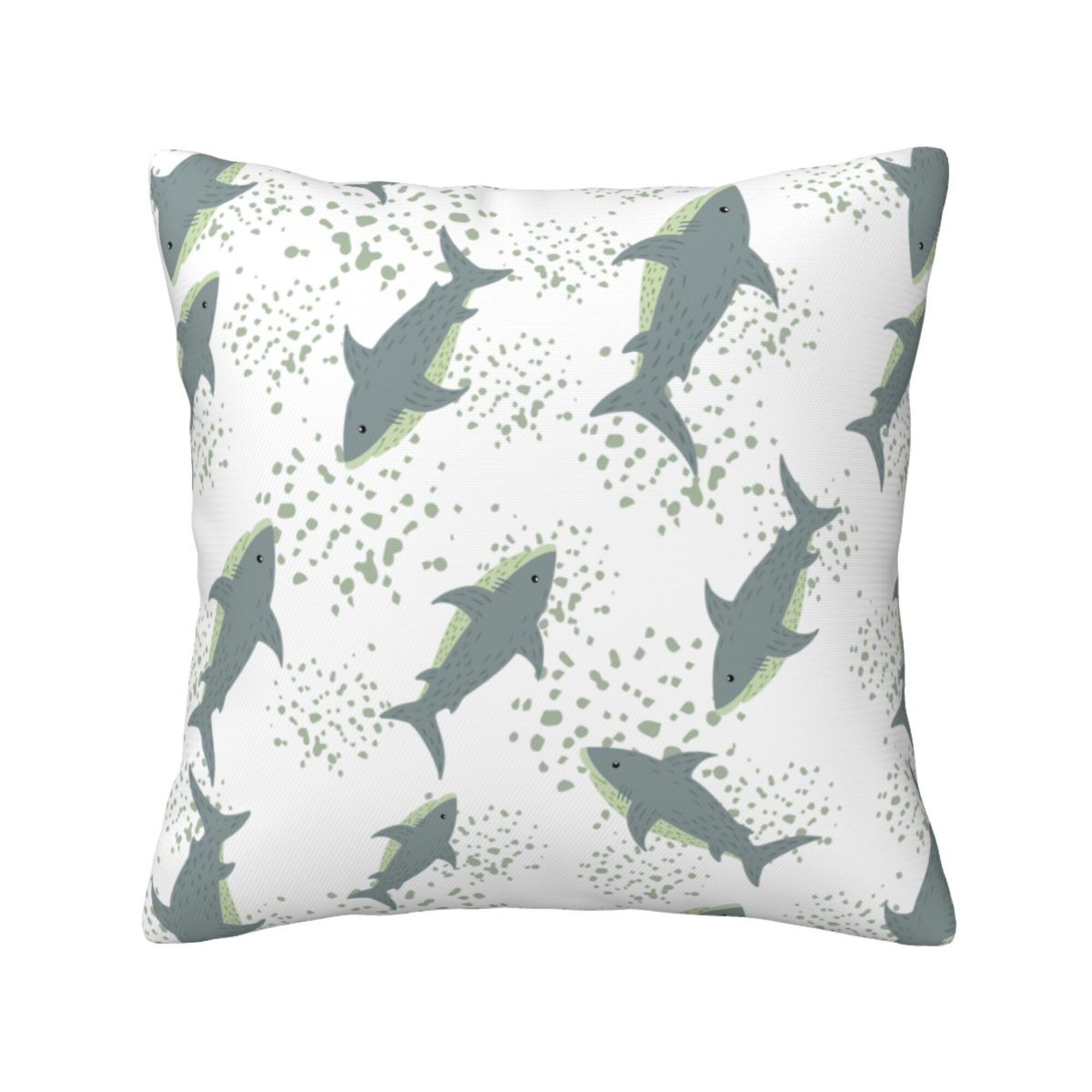 Home Throw Pillow Covers Two Sides Printed shark Decor Sofa Living Room ...