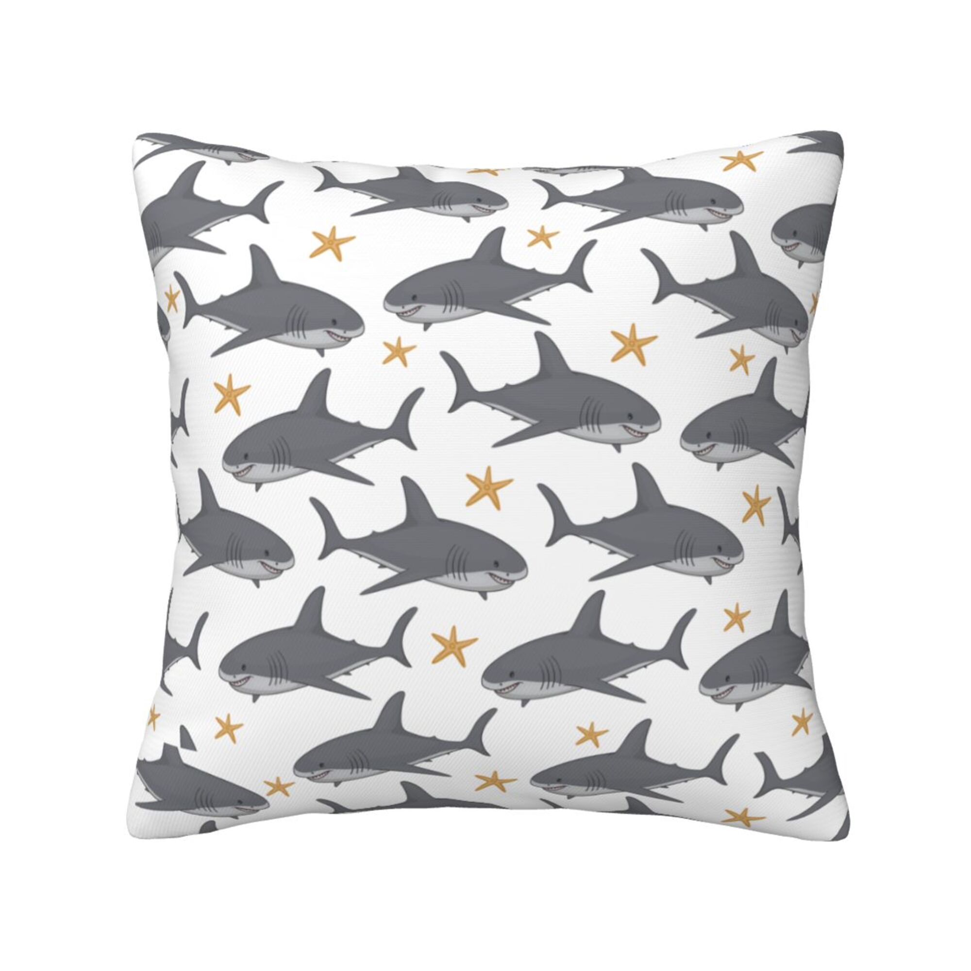 Home Throw Pillow Covers Two Sides Printed shark Decor Sofa Living Room ...