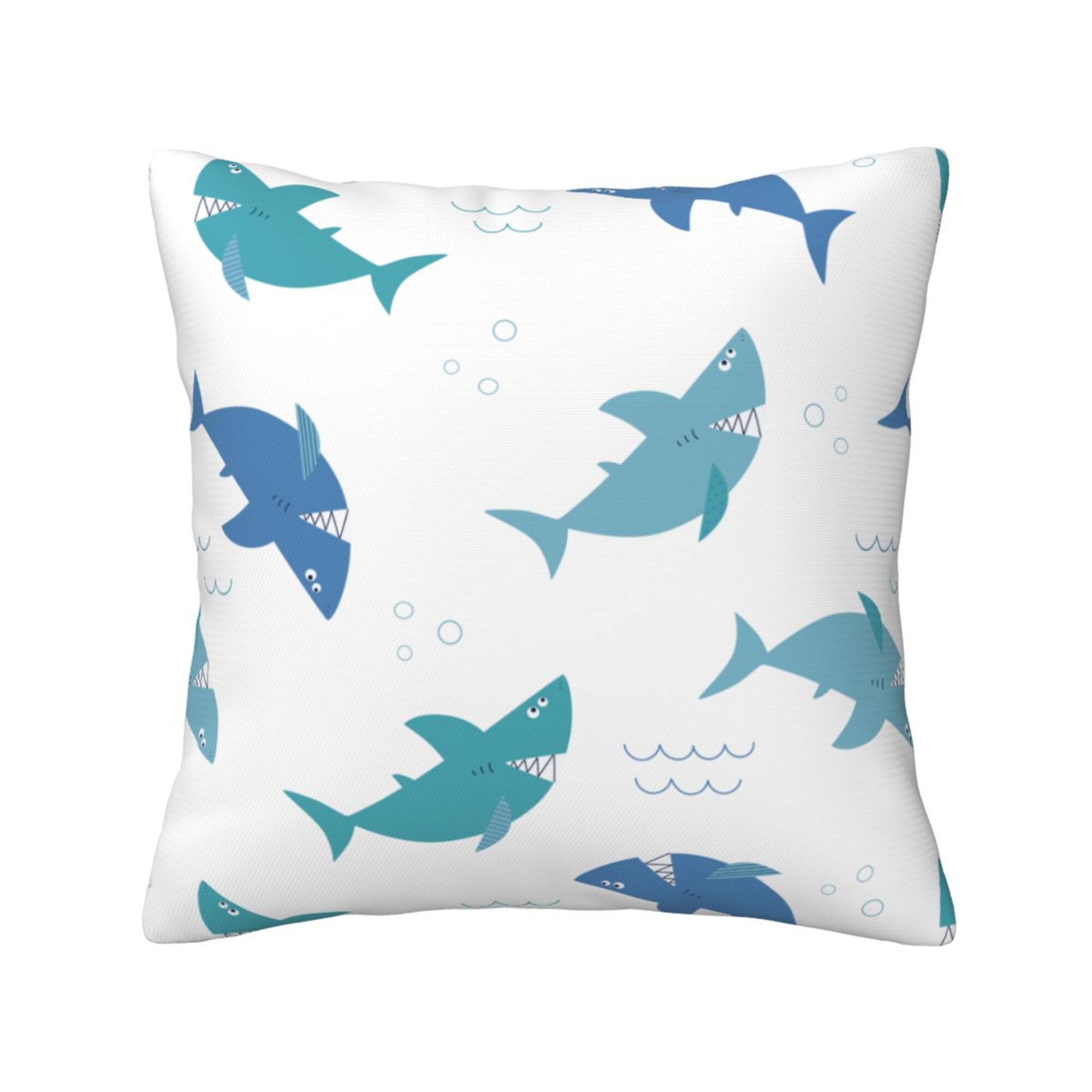 Home Throw Pillow Covers Two Sides Printed shark Decor Sofa Living Room ...