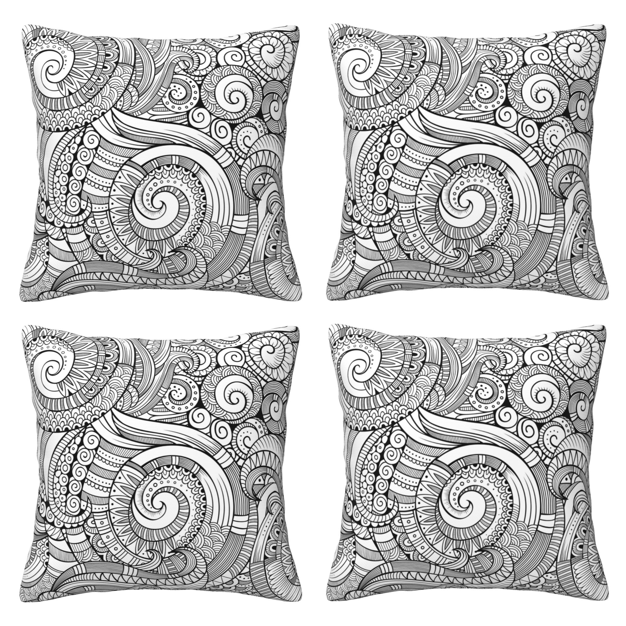 Home Throw Pillow Covers Two Sides Printed spirals pat seamless Decor ...