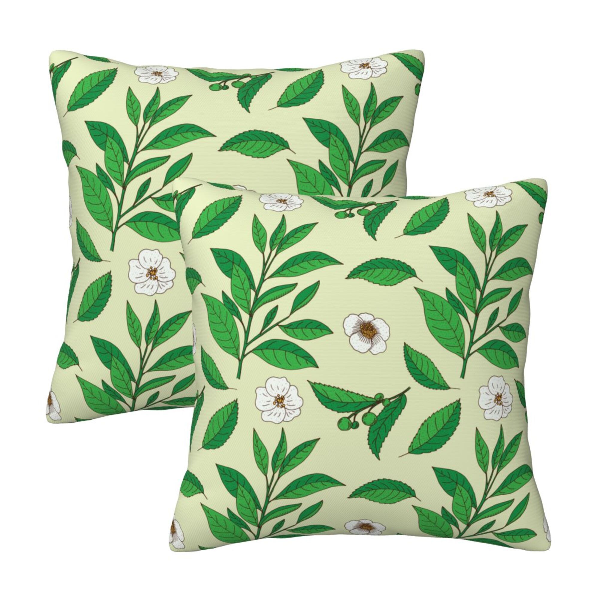 Home Throw Pillow Covers Two Sides Printed tea patt pattern Decor Sofa ...