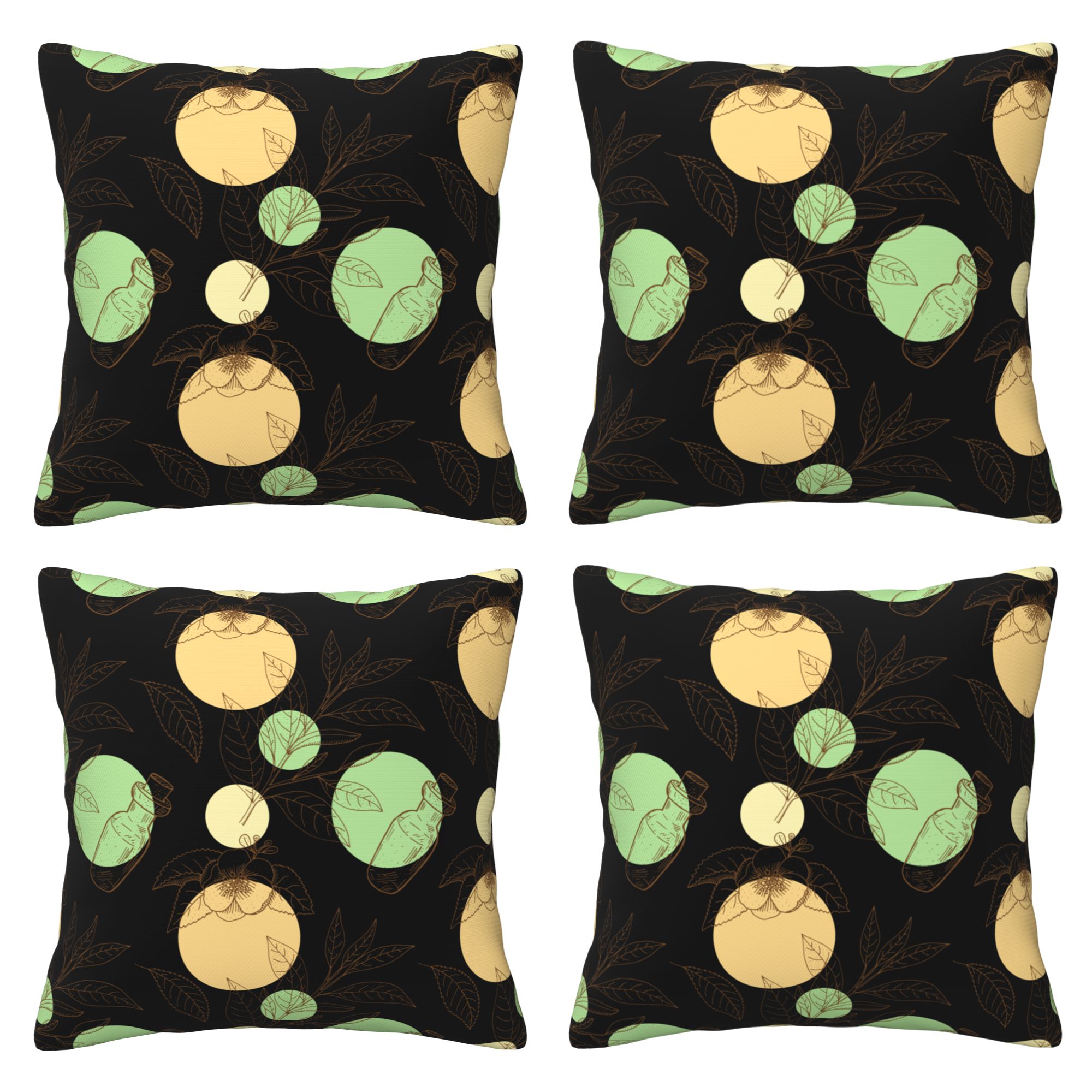 Home Throw Pillow Covers Two Sides Printed tea patt pattern Decor Sofa ...