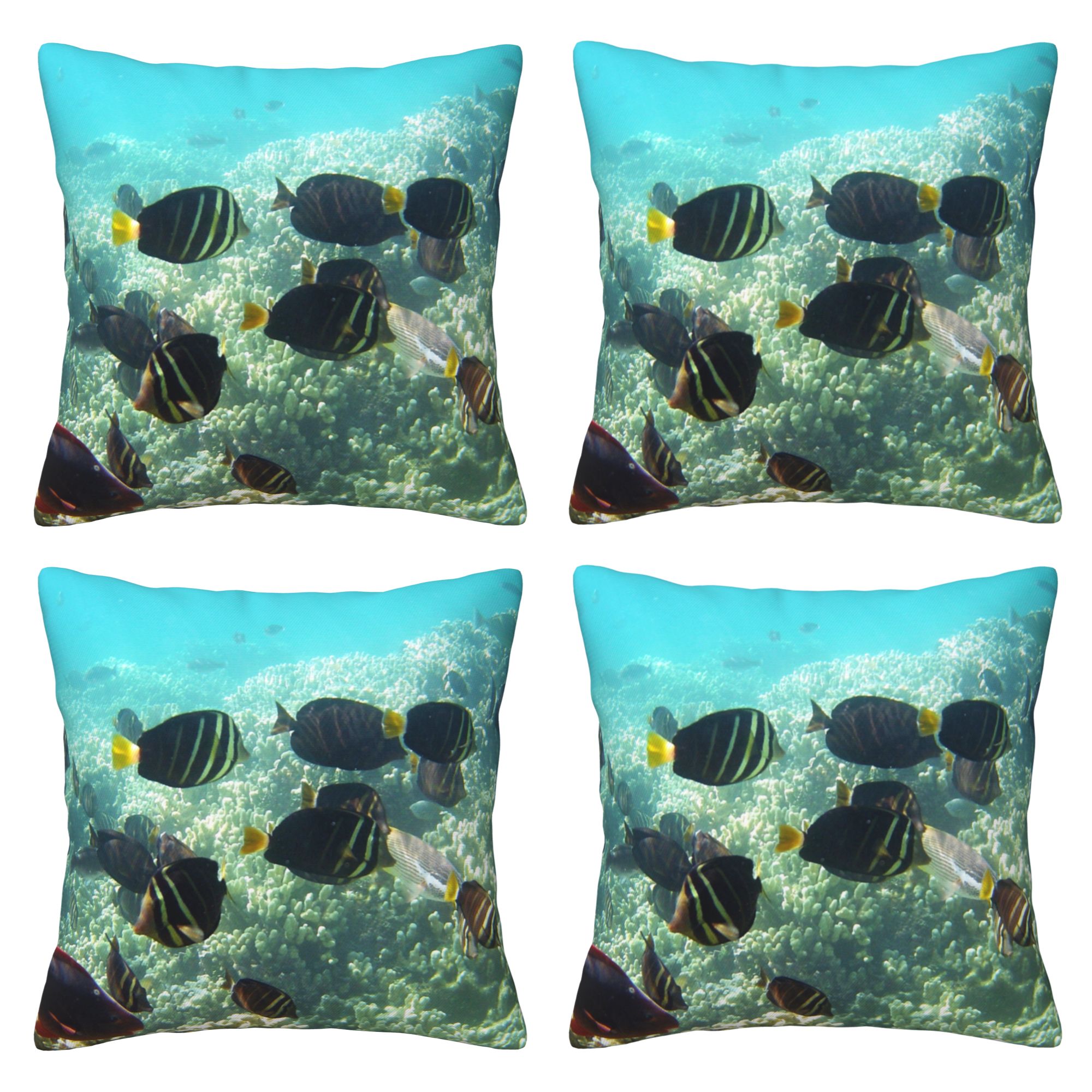 Home Throw Pillow Covers Two Sides Printed tropical fish Decor Sofa ...