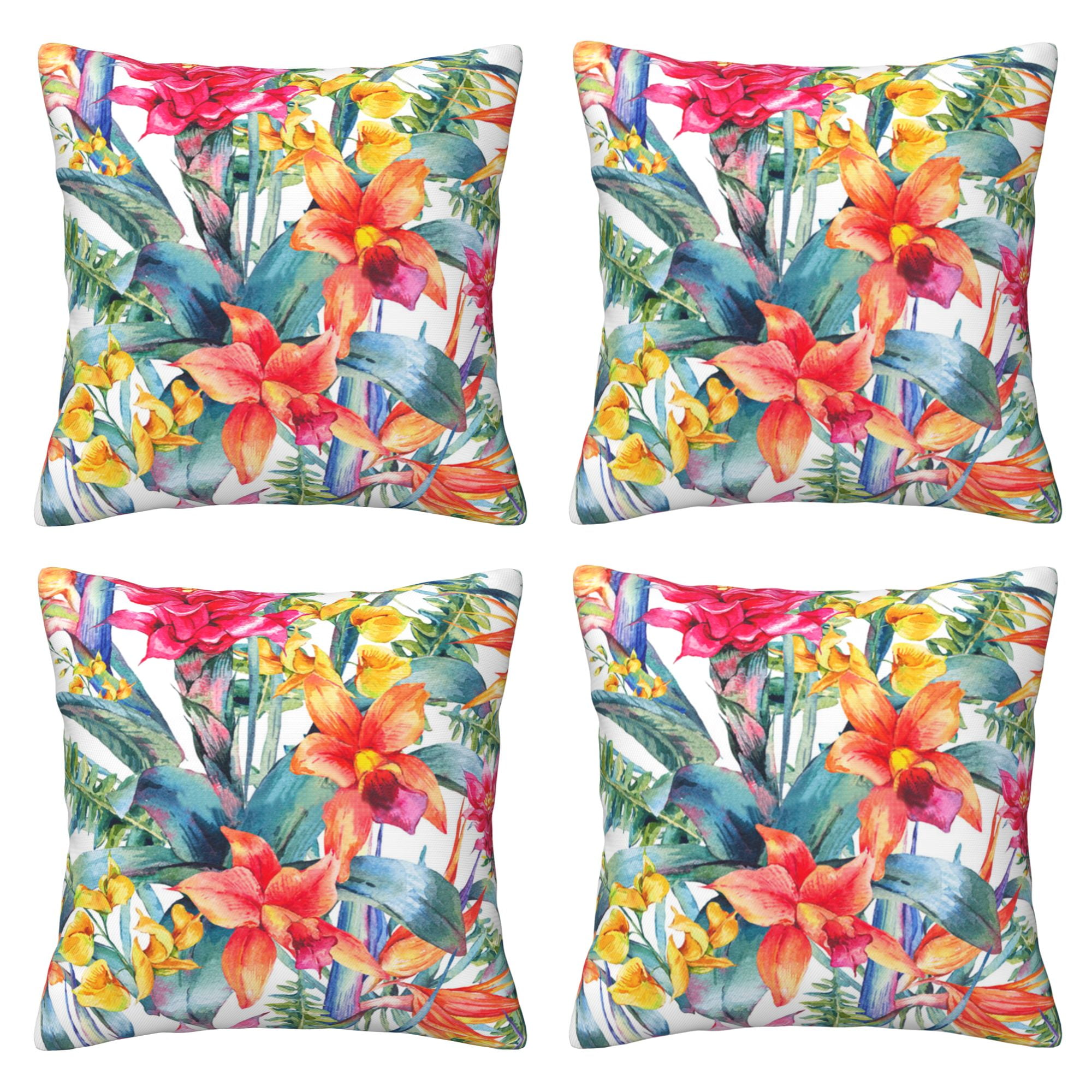 Home Throw Pillow Covers Two Sides Printed tropical leaf pattern Decor ...