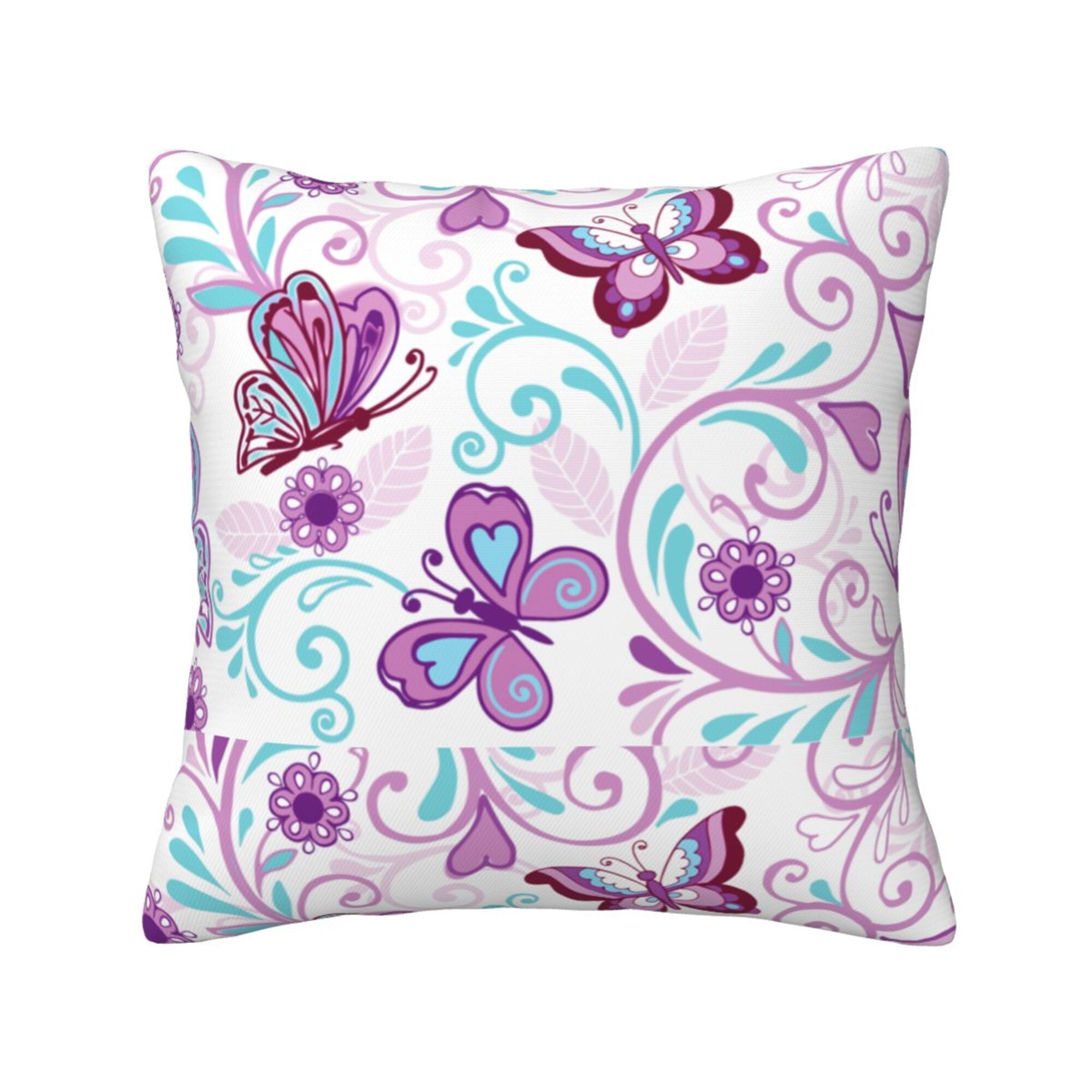 Home Throw Pillow Covers Two Sides Printed vector floral seamless ...