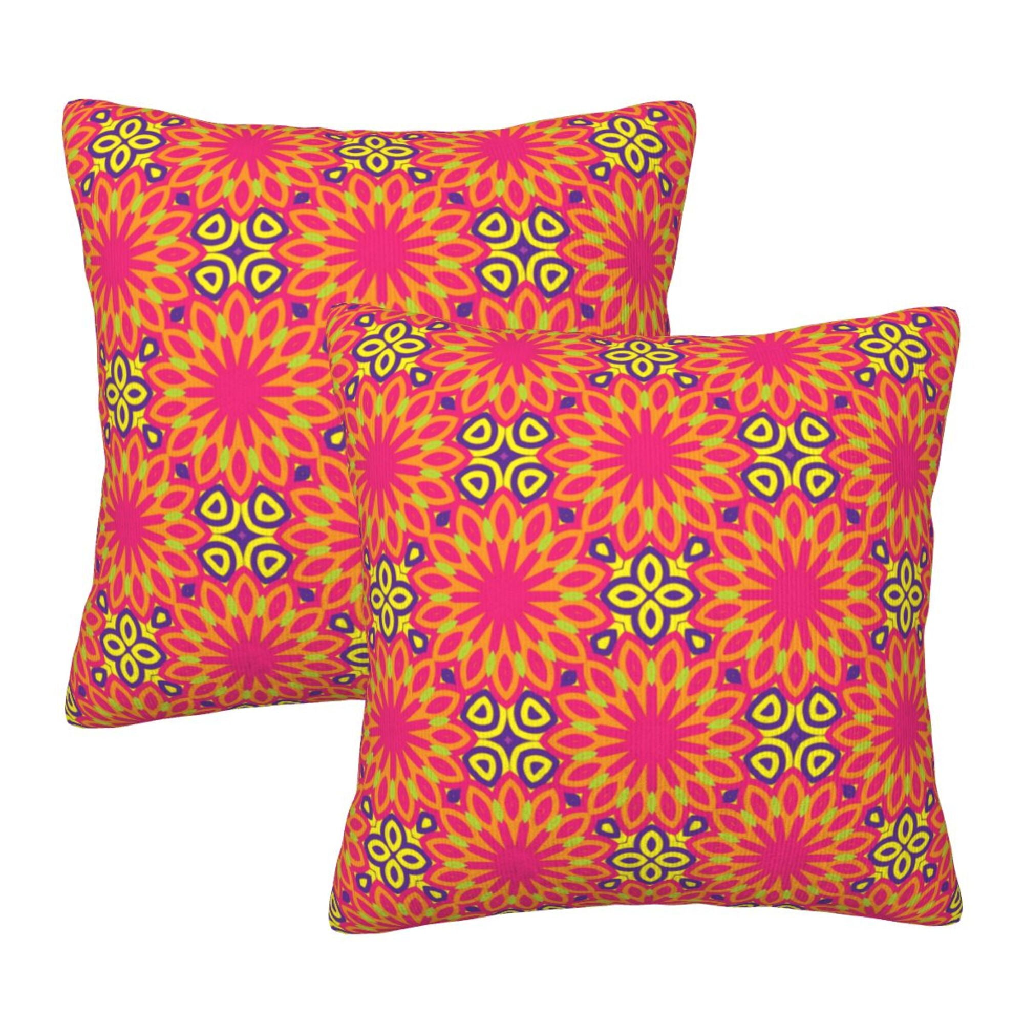 Home Throw Pillow Covers Vintage decorative pattern background Square ...