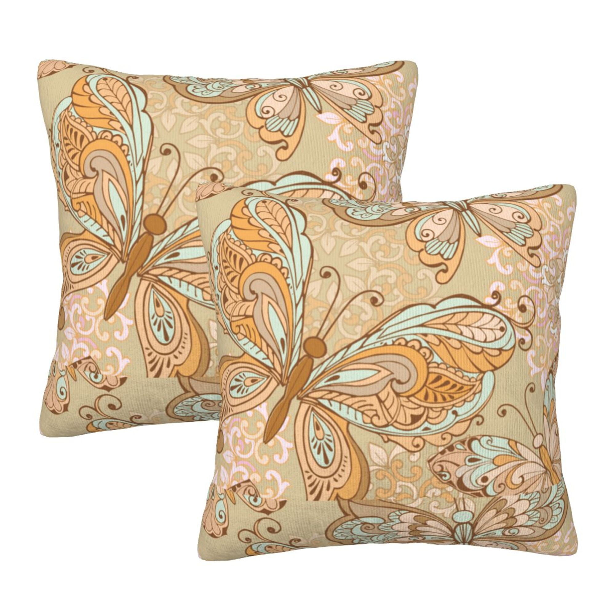 Home Throw Pillow Covers Vintage seamless pattern with decorative ...