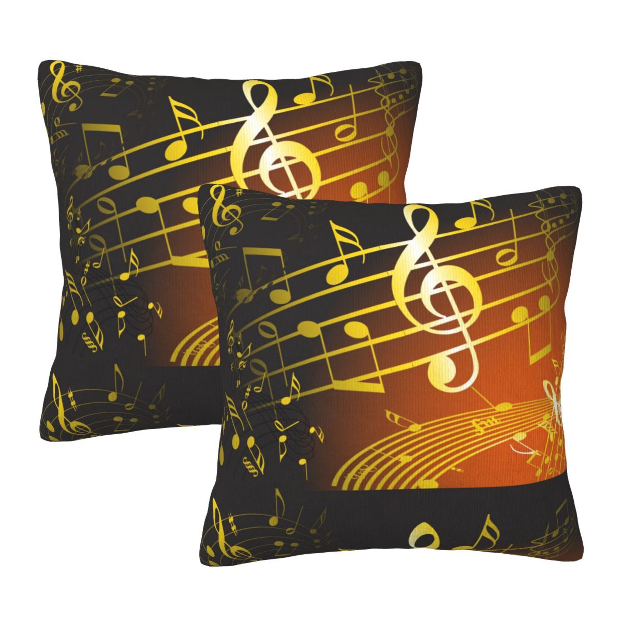 Home Throw Pillow Covers musical notes Square Thick Throw Pillow Covers ...