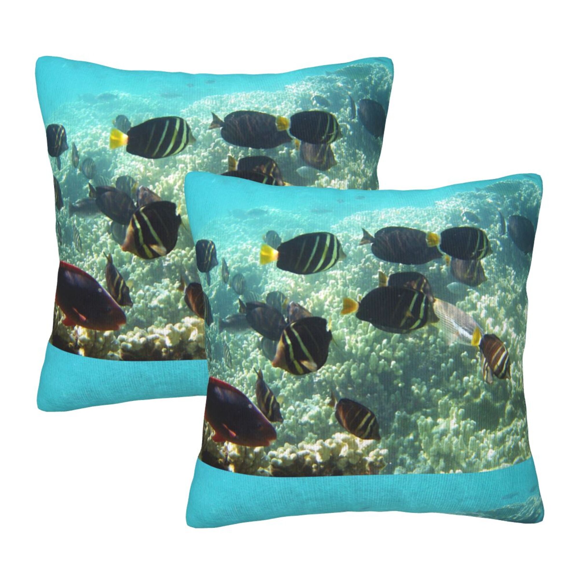 Home Throw Pillow Covers tropical fish Square Thick Throw Pillow Covers ...