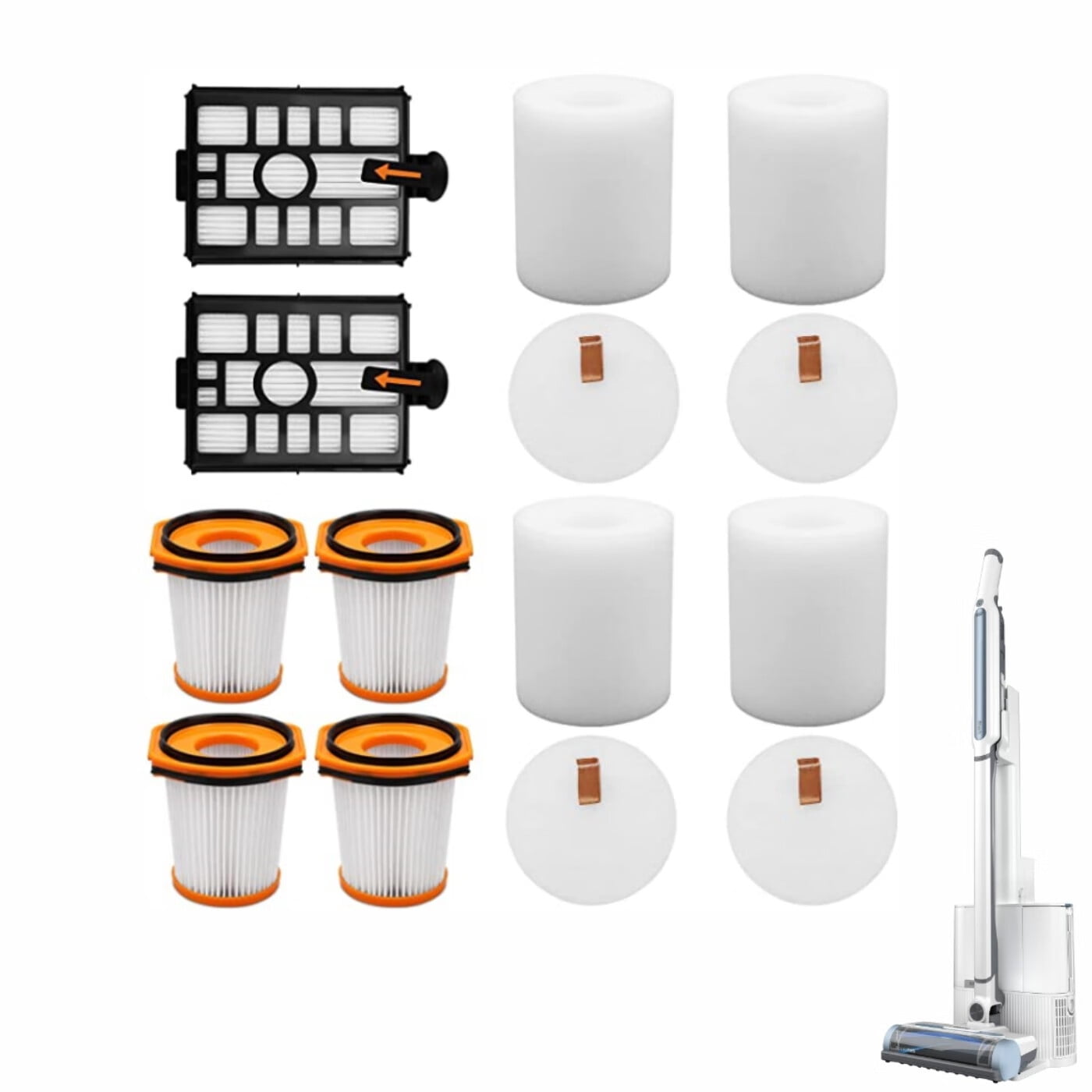 Home Times Replacement Filter Foam Kit for Shark Wandvac WS640AE ...