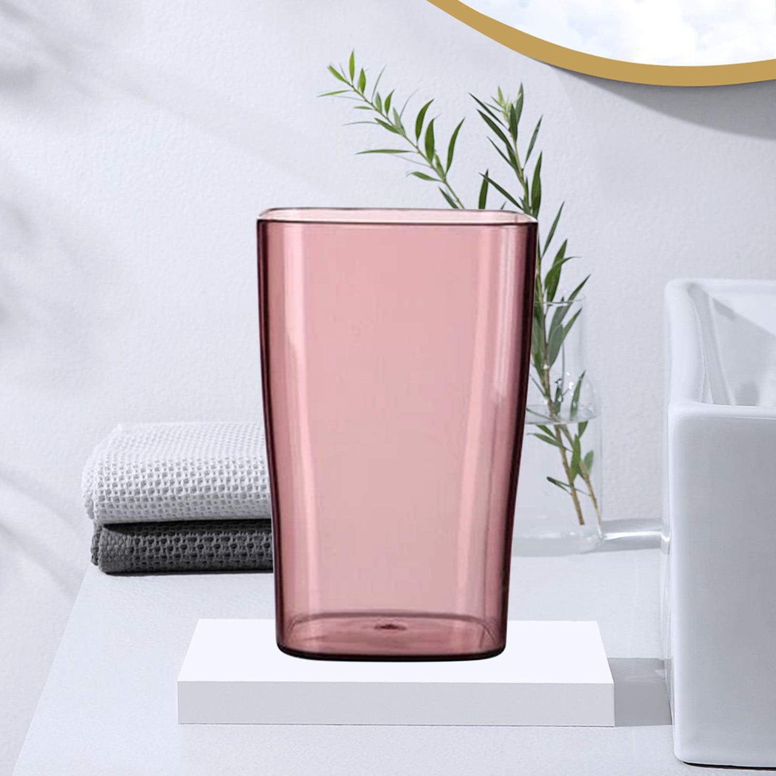 Home Toothbrush Mugs, Bathroom Half-Clear Cups, Plastic Mouthwash Cups ...